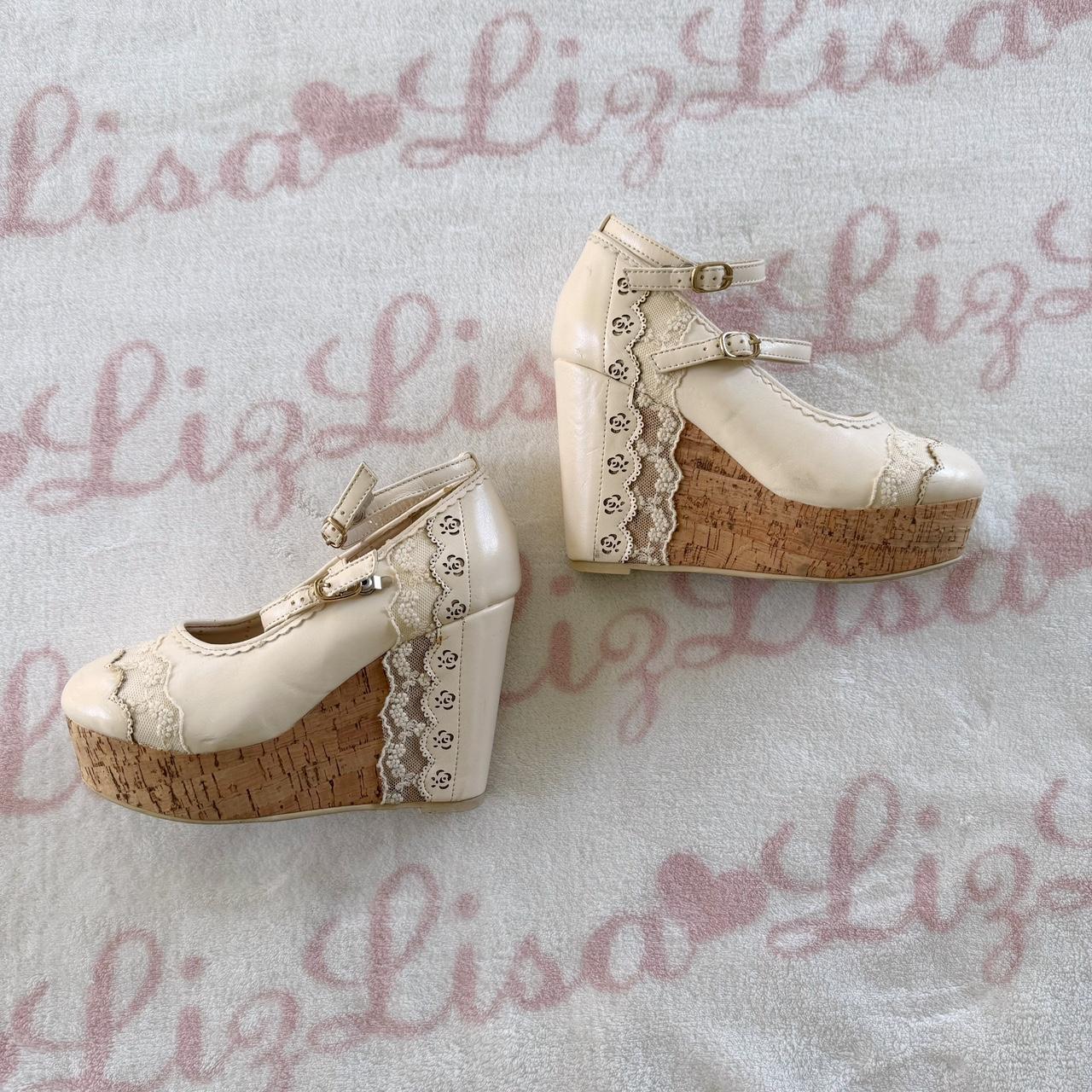 Adorable biscuit Neapolitan lace heels sourced from... | Depop