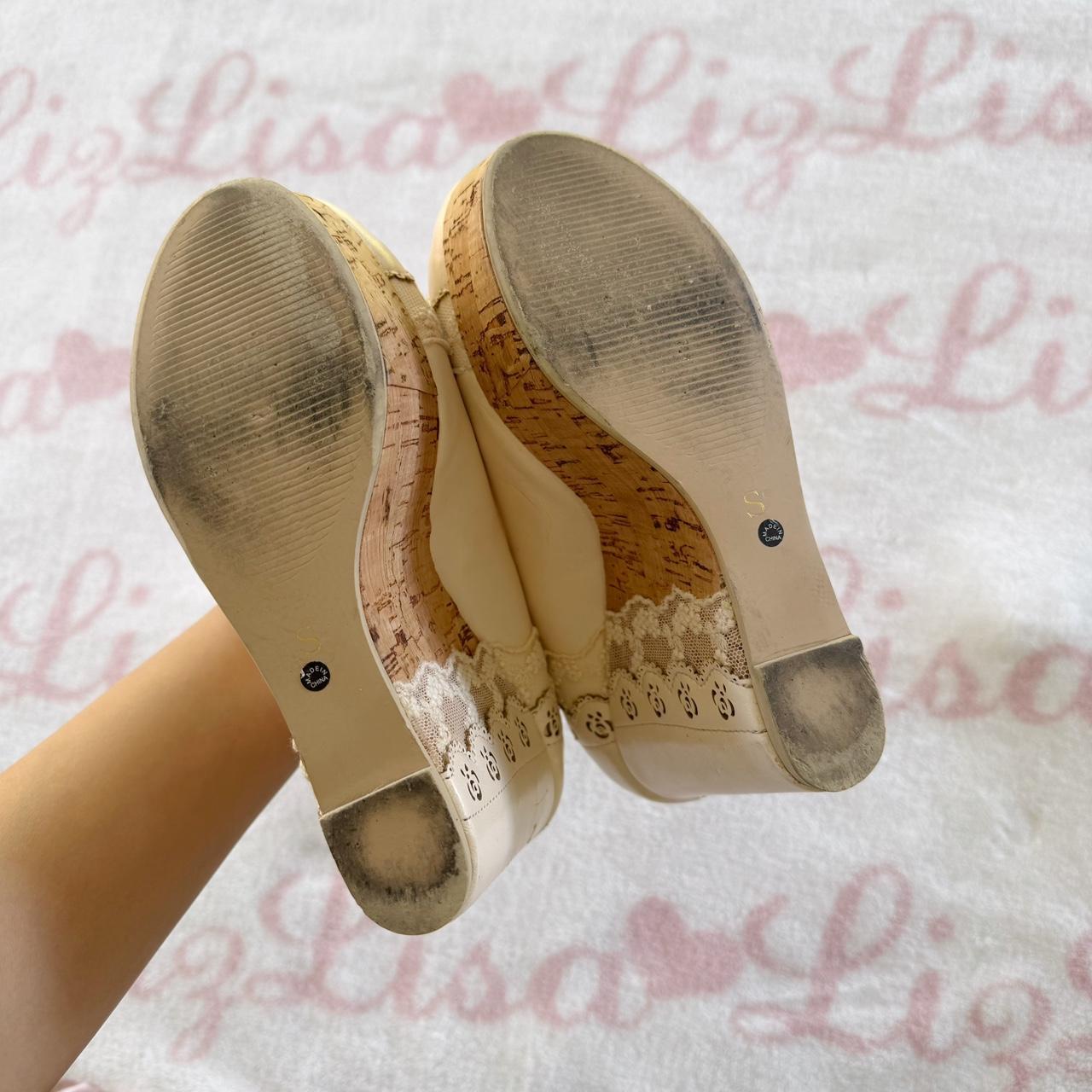 Adorable biscuit Neapolitan lace heels sourced from... | Depop