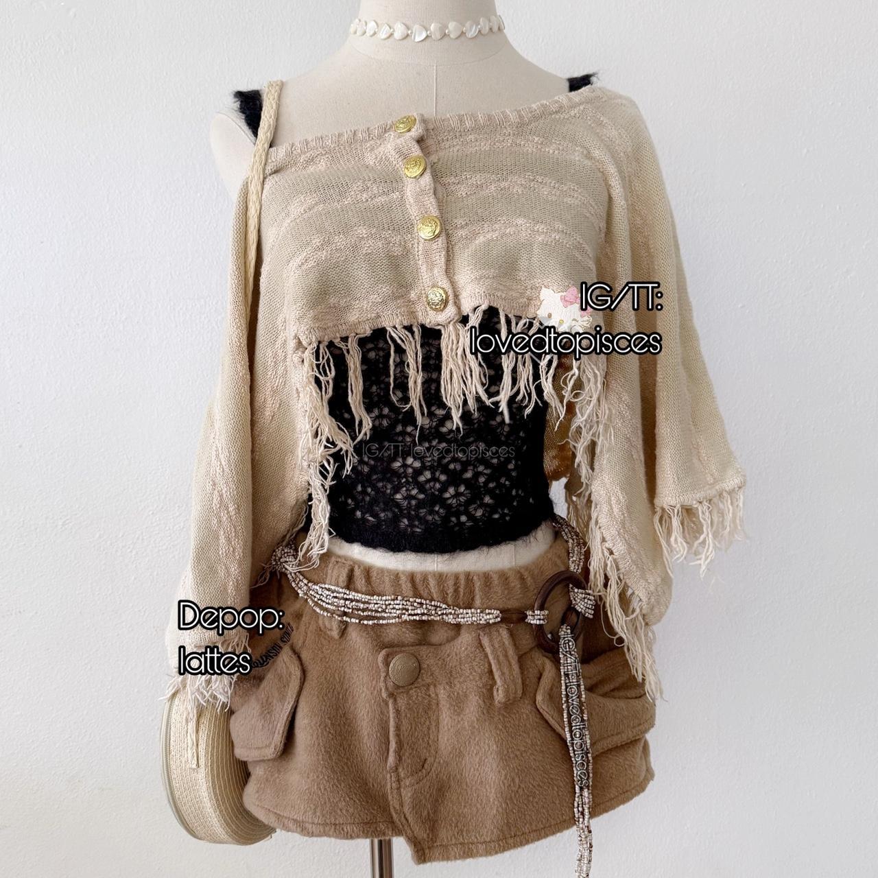 Boho #gyaru fluffy fuzzy sukapan mini skirt sourced... | Depop