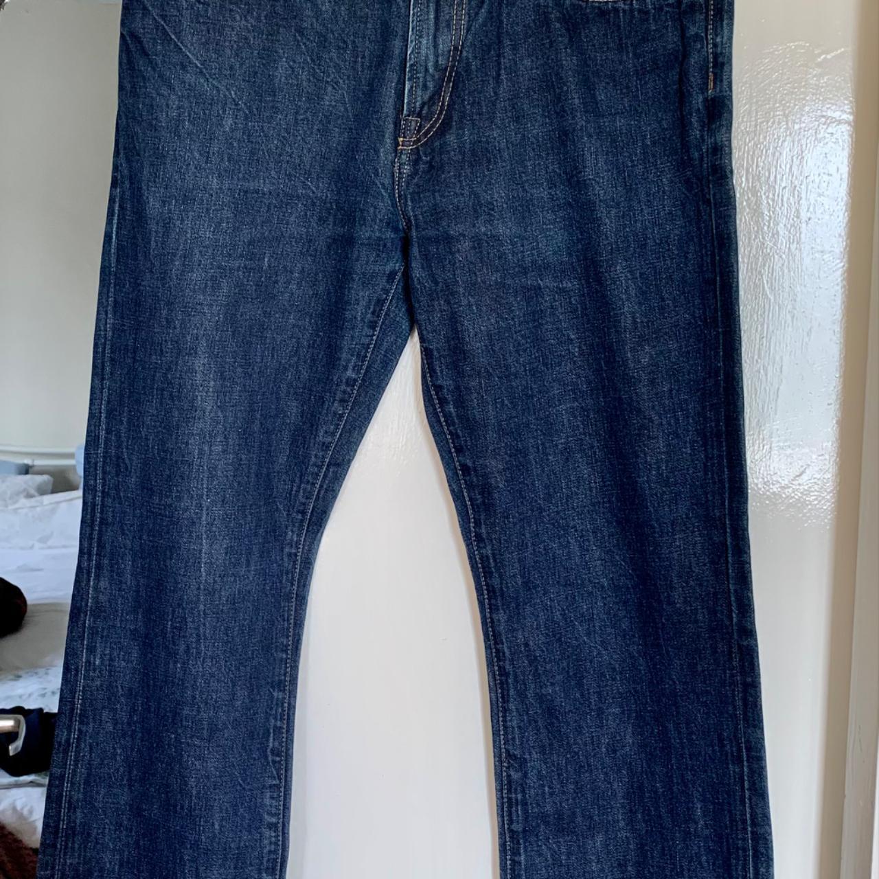 Gap 1969 Denim Jeans Mens W32 L32 Dark Blue Wash... - Depop