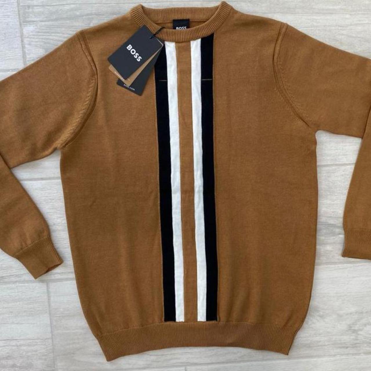 NWT Men's Hugo Boss Signature-Stripe Virgin Wool... - Depop