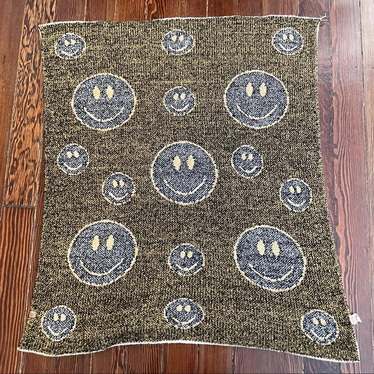 Check out this cool smiley face rug/throw. It's made... - Depop