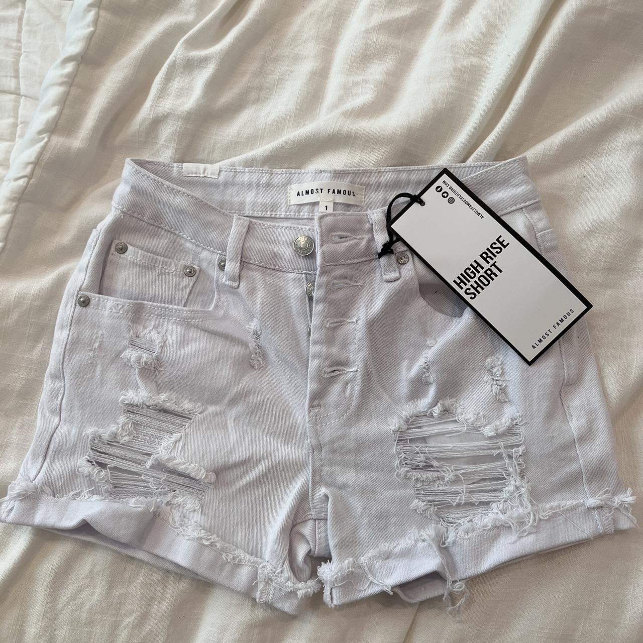 Brand new white ripped shorts OG Price: $26 - Depop
