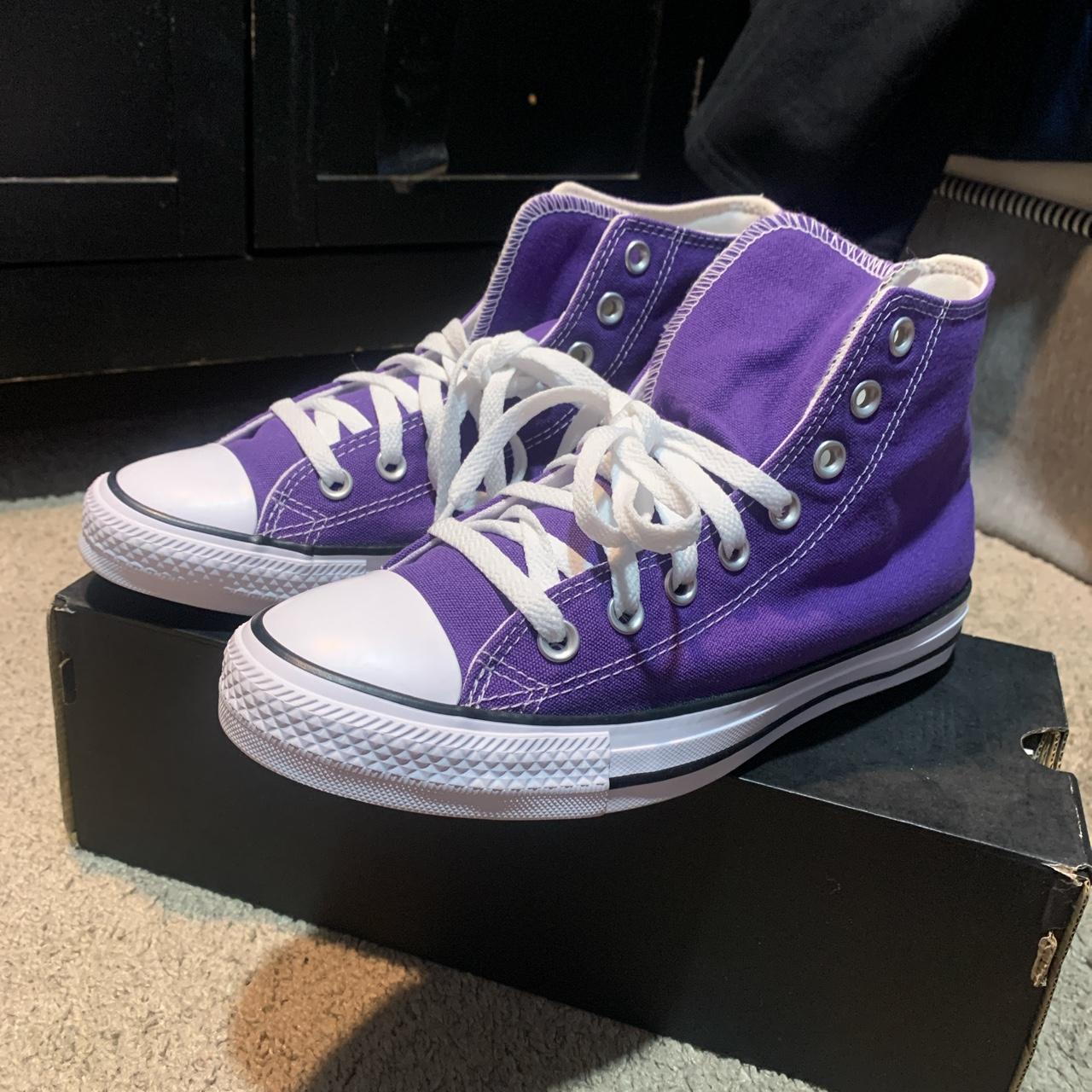 Converse Purple colorway Size 7 in men’s and size 9... - Depop