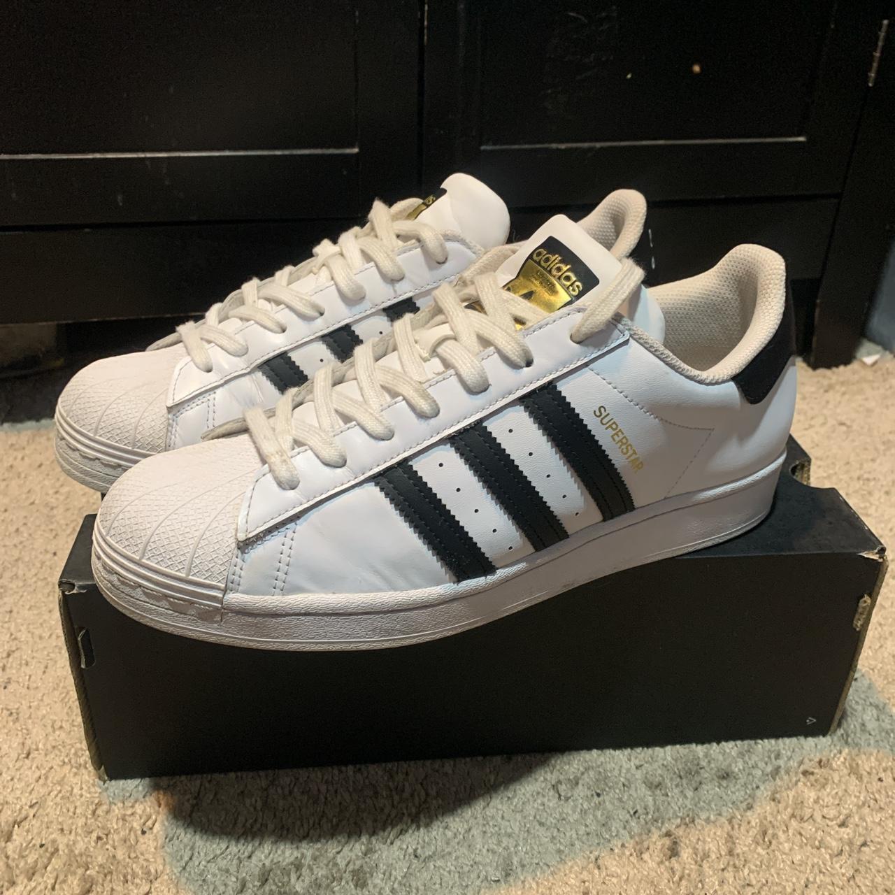 Adidas superstars Size 10 in men Overall a very... - Depop