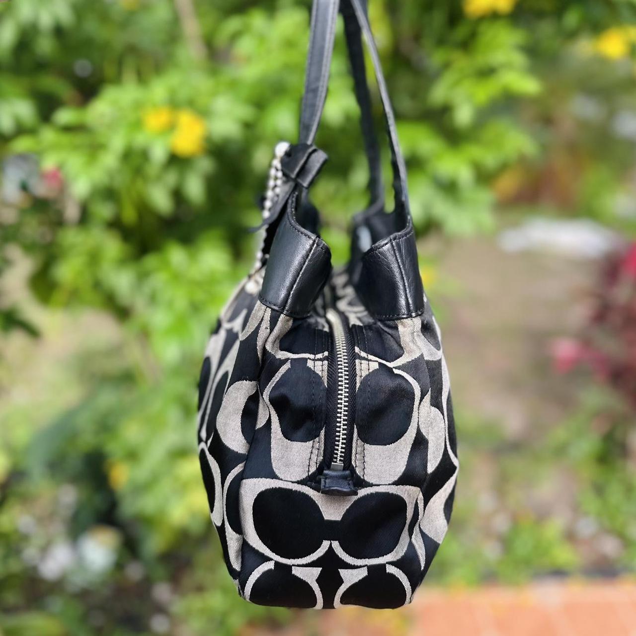 🎀 Coach black signature lexi hobo satchel/shoulder... | Depop