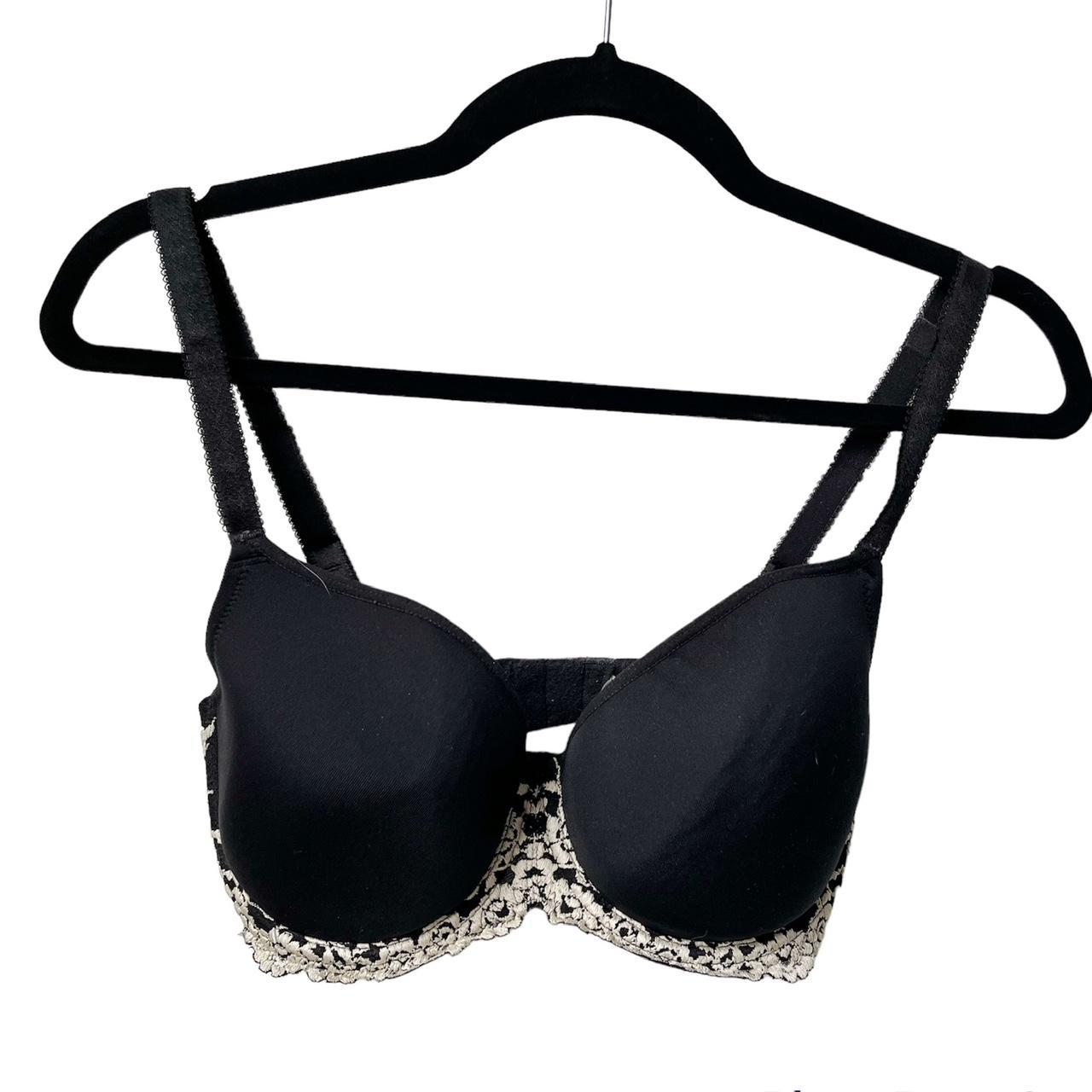Wacoal Embrace Lace T-Shirt bra. Black with white... - Depop