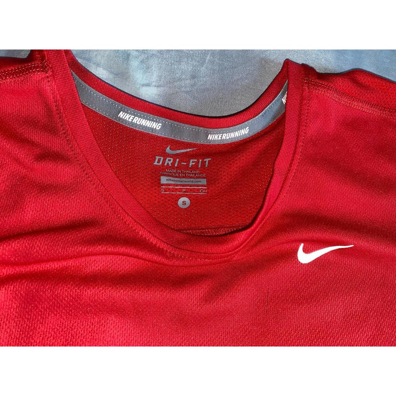 Nike Dri-Fit Red Running Shirt Size Small very good... - Depop