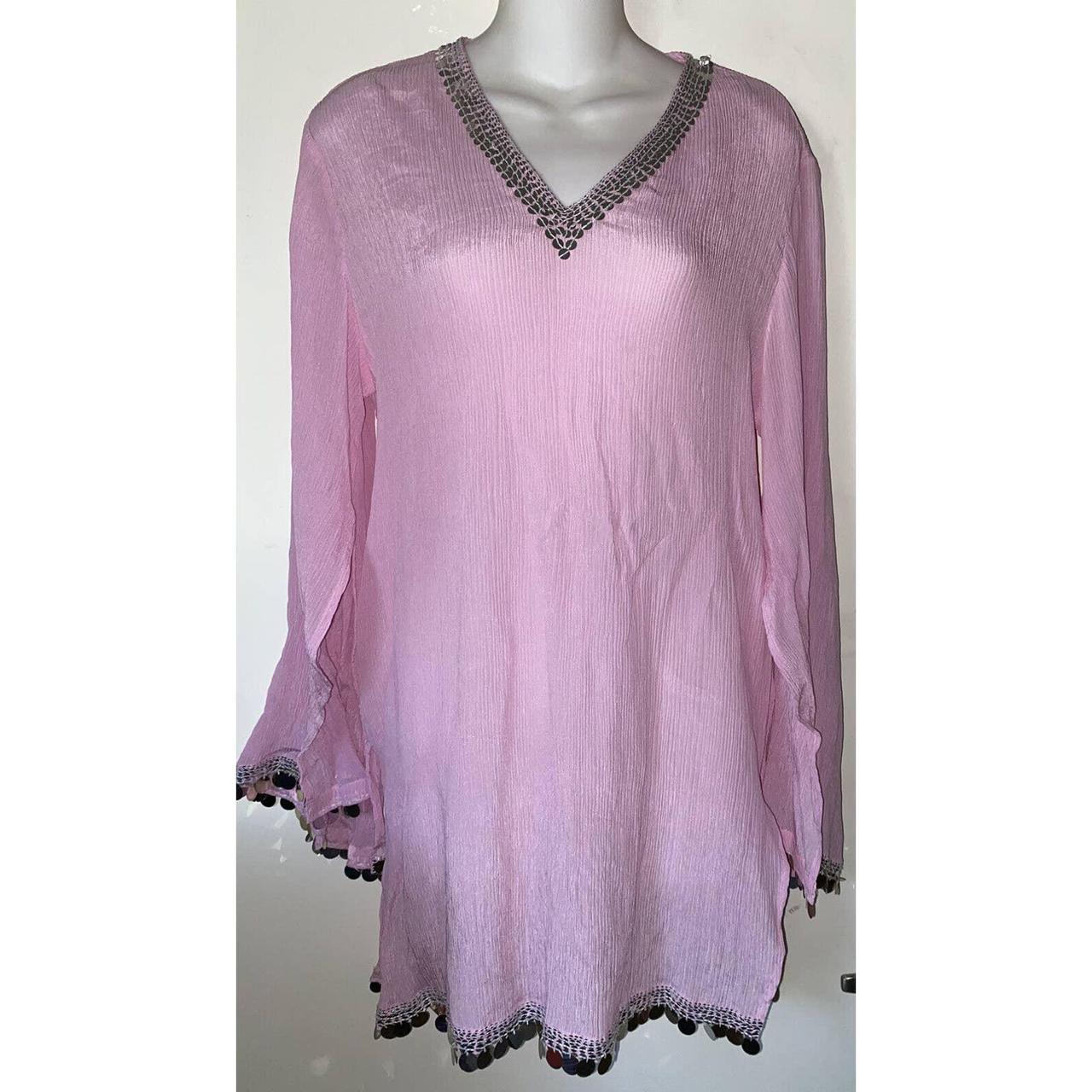 Moda International 100% Silk Top blouse Womens Small... - Depop