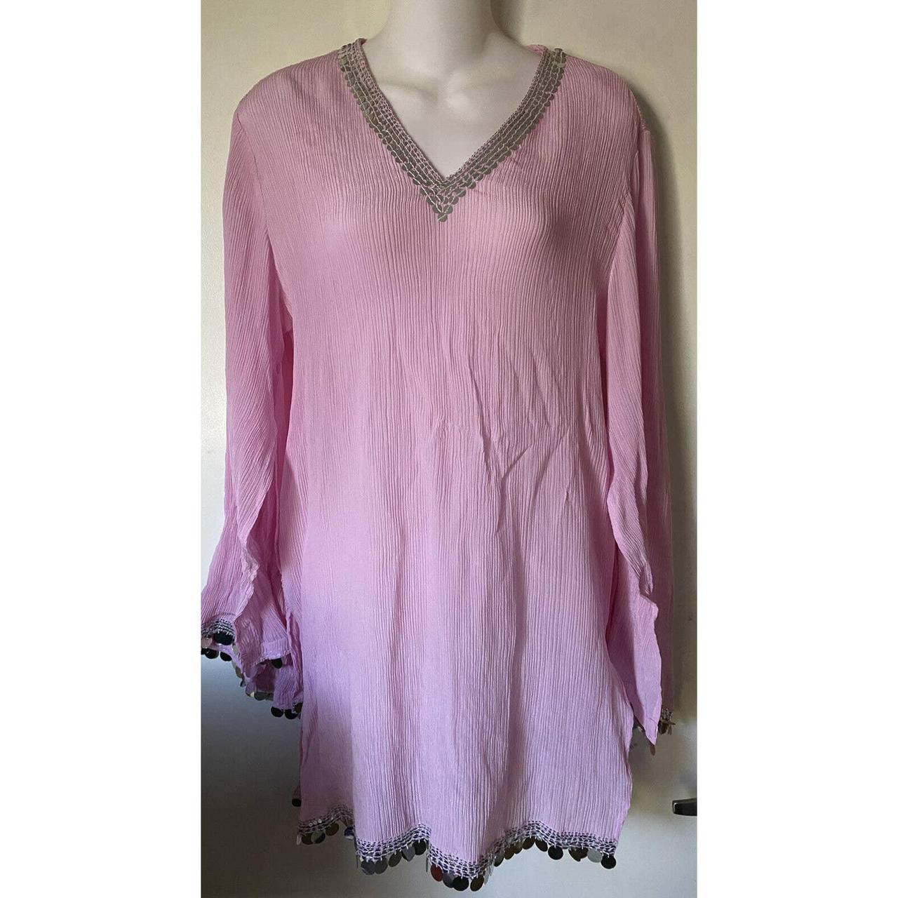 Moda International 100% Silk Top blouse Womens Small... - Depop