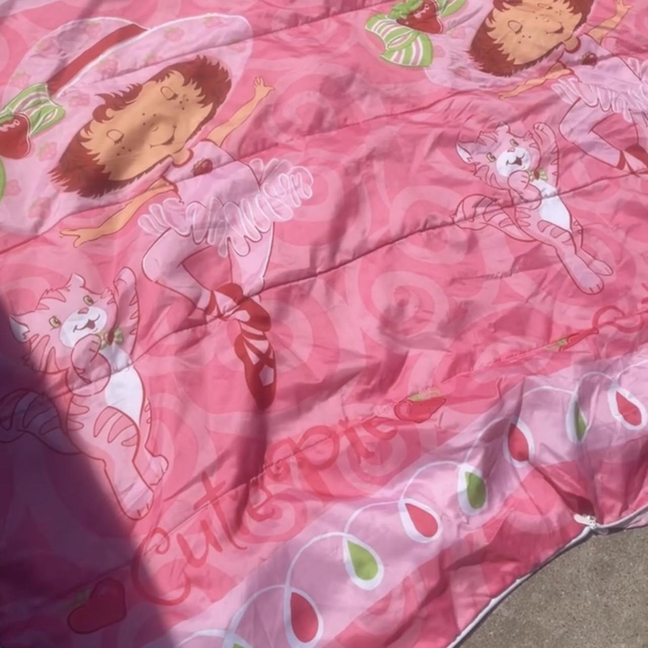 Vintage strawberry shortcake sleeping bag has some... - Depop