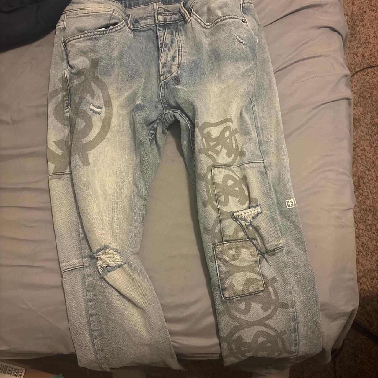 blue and gray ksubi jeans good condition | Depop