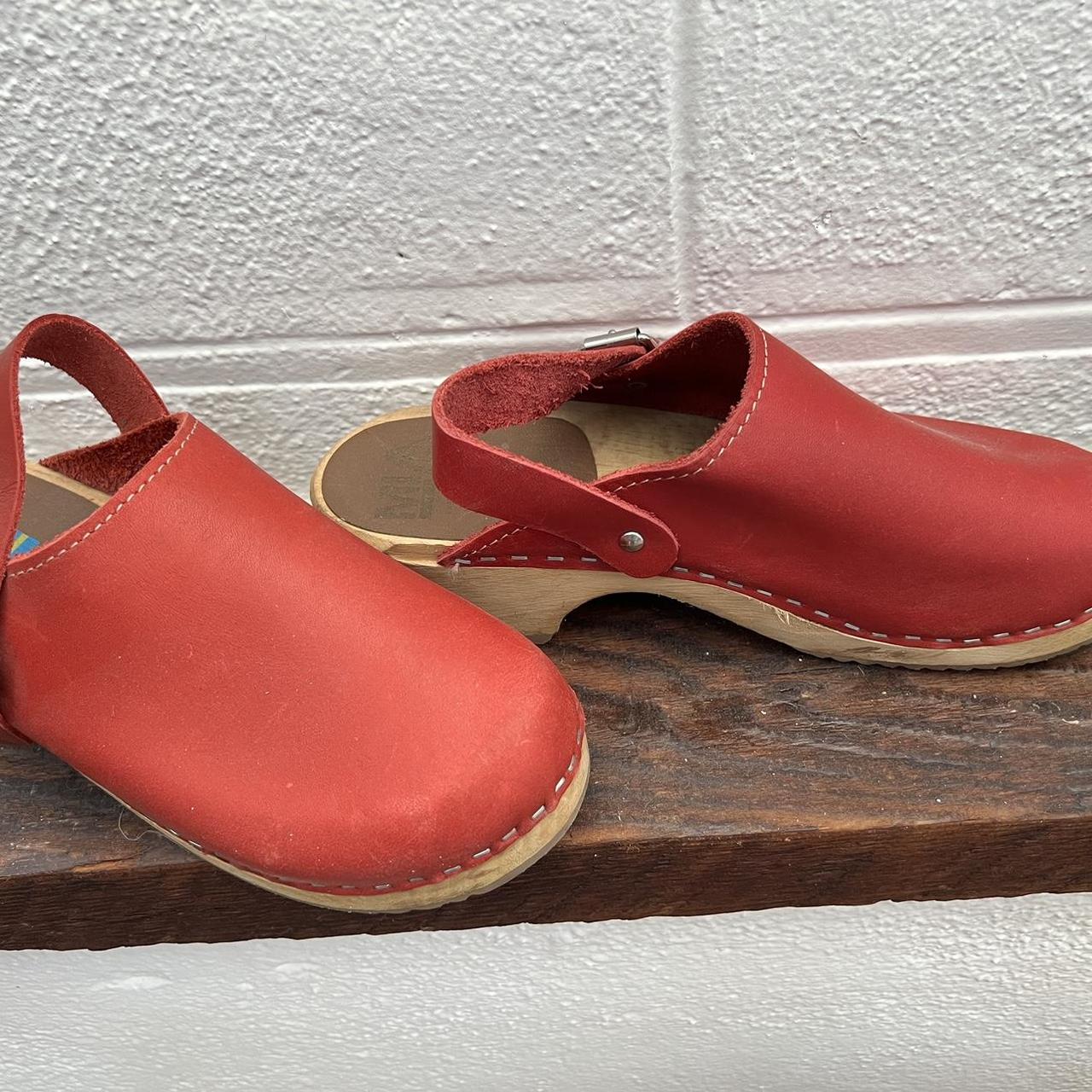 Red Swedish clogs #swedish #clogs #European - Depop