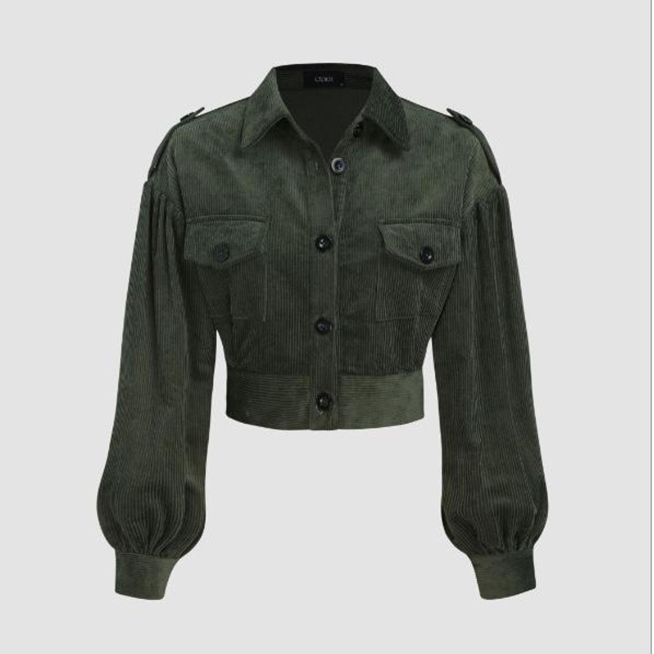 Cider green corduroy jacket Size medium... - Depop