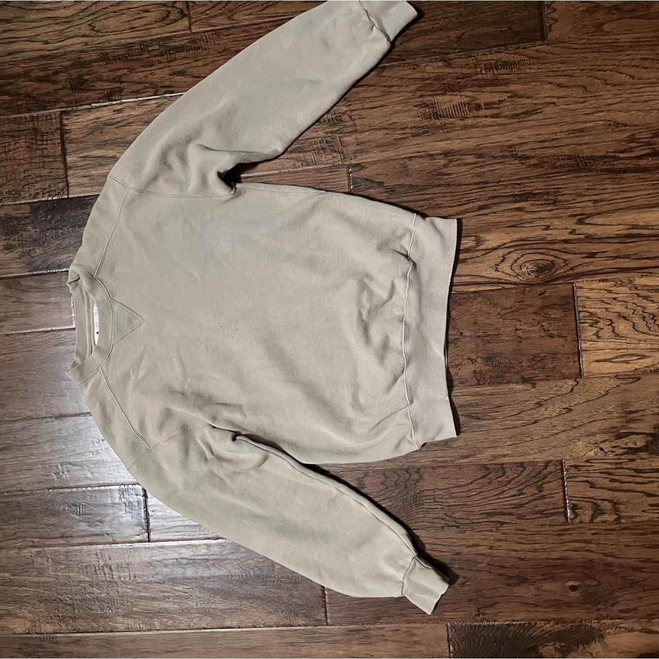 Cream crew neck Size men’s small Small stain shown... - Depop