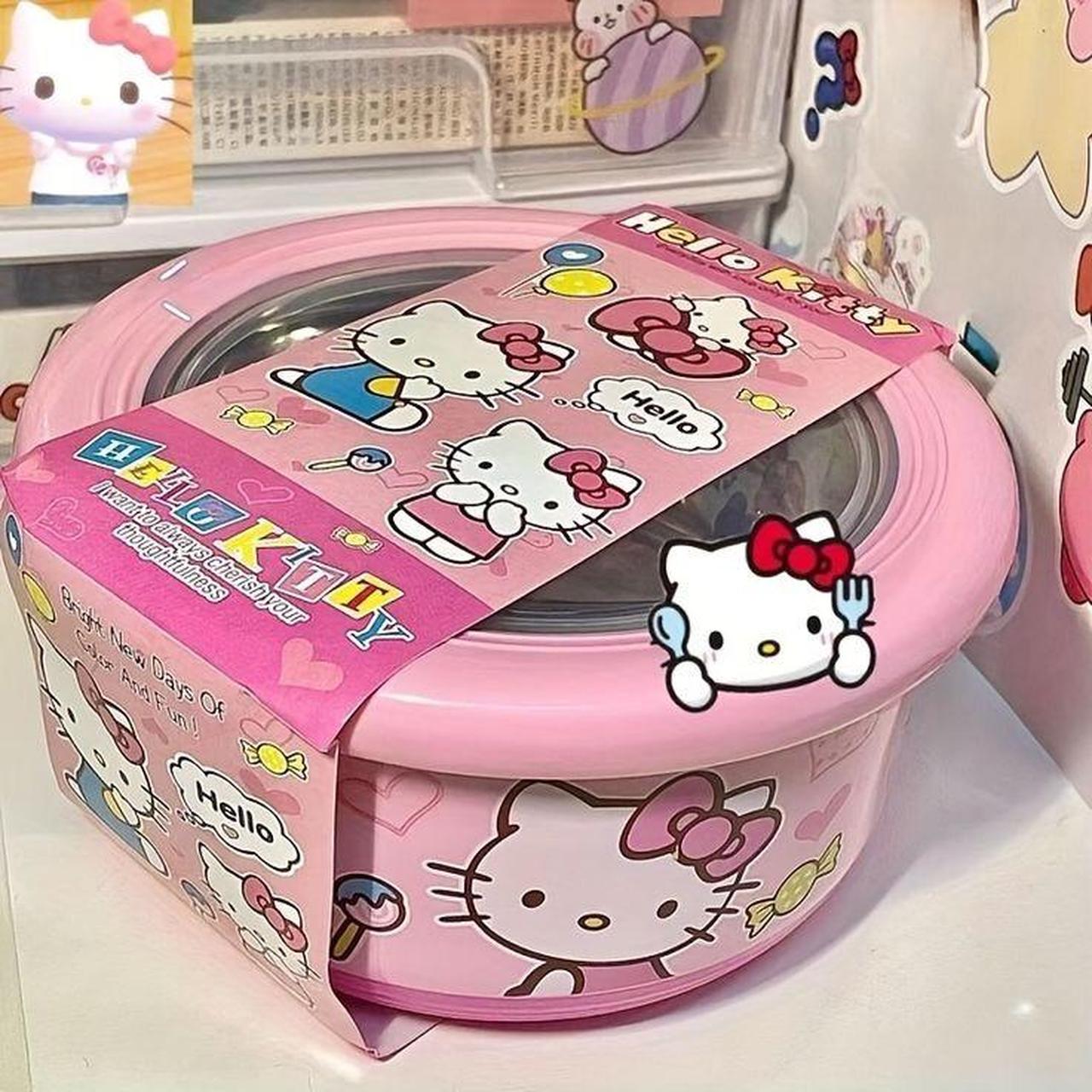 Hello Kitty Stainless Steel Ramen Bowl With Lid-... | Depop