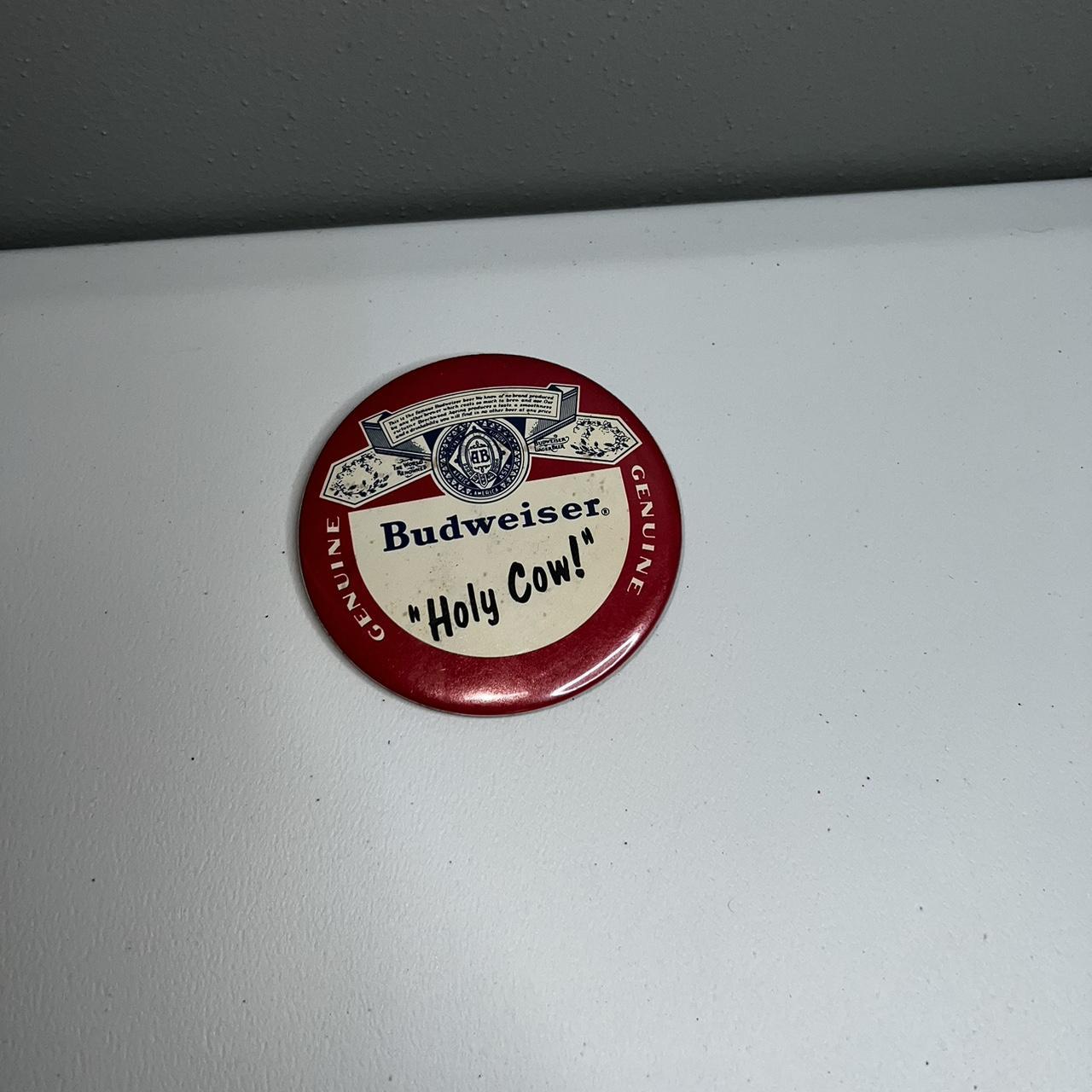 Vintage Budweiser large button /pin #vintage... - Depop