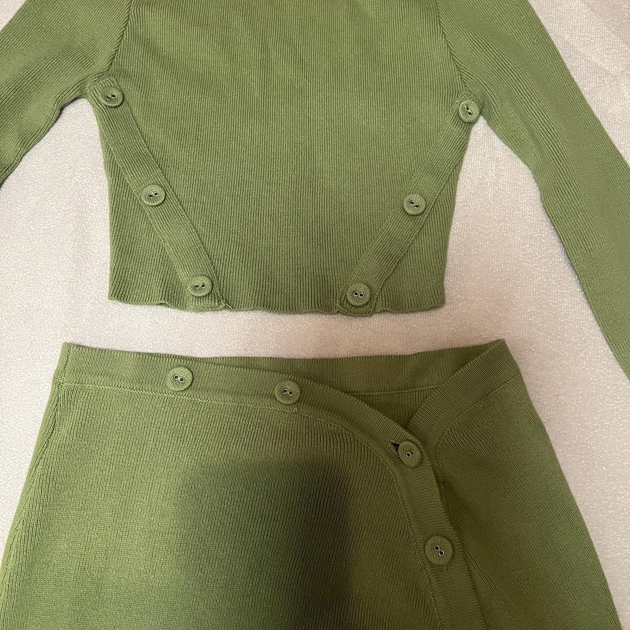 Princess Polly green knit set size xs/s never been... - Depop