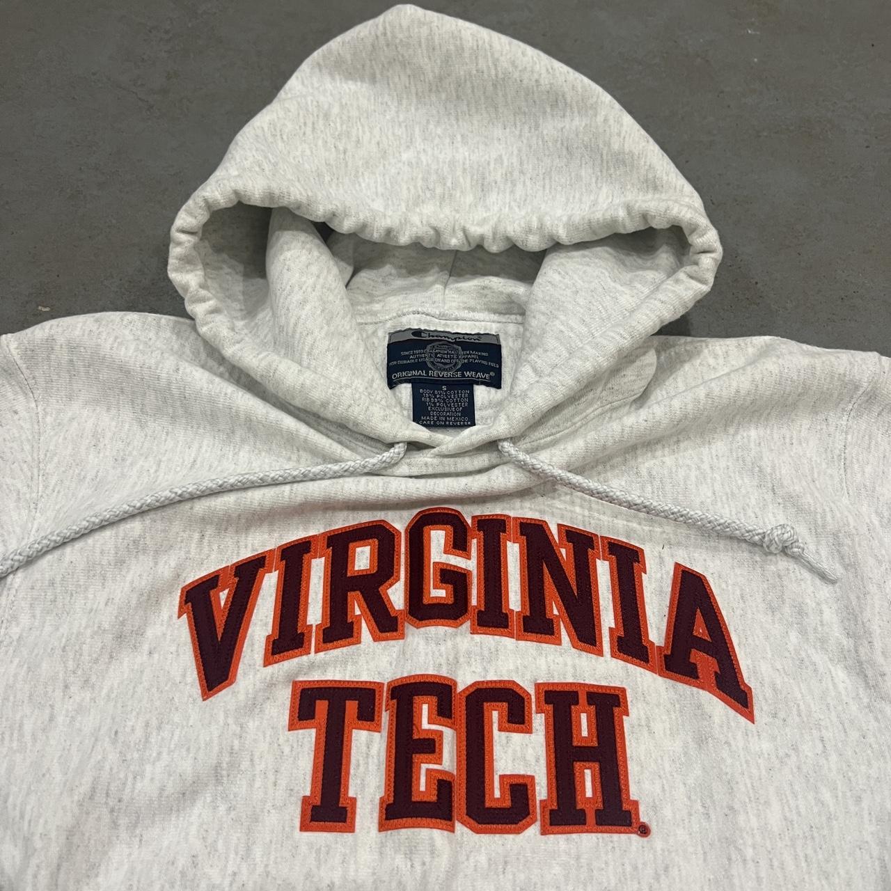 Vintage Virginia Tech Reverse Weave Hoodie Small... - Depop