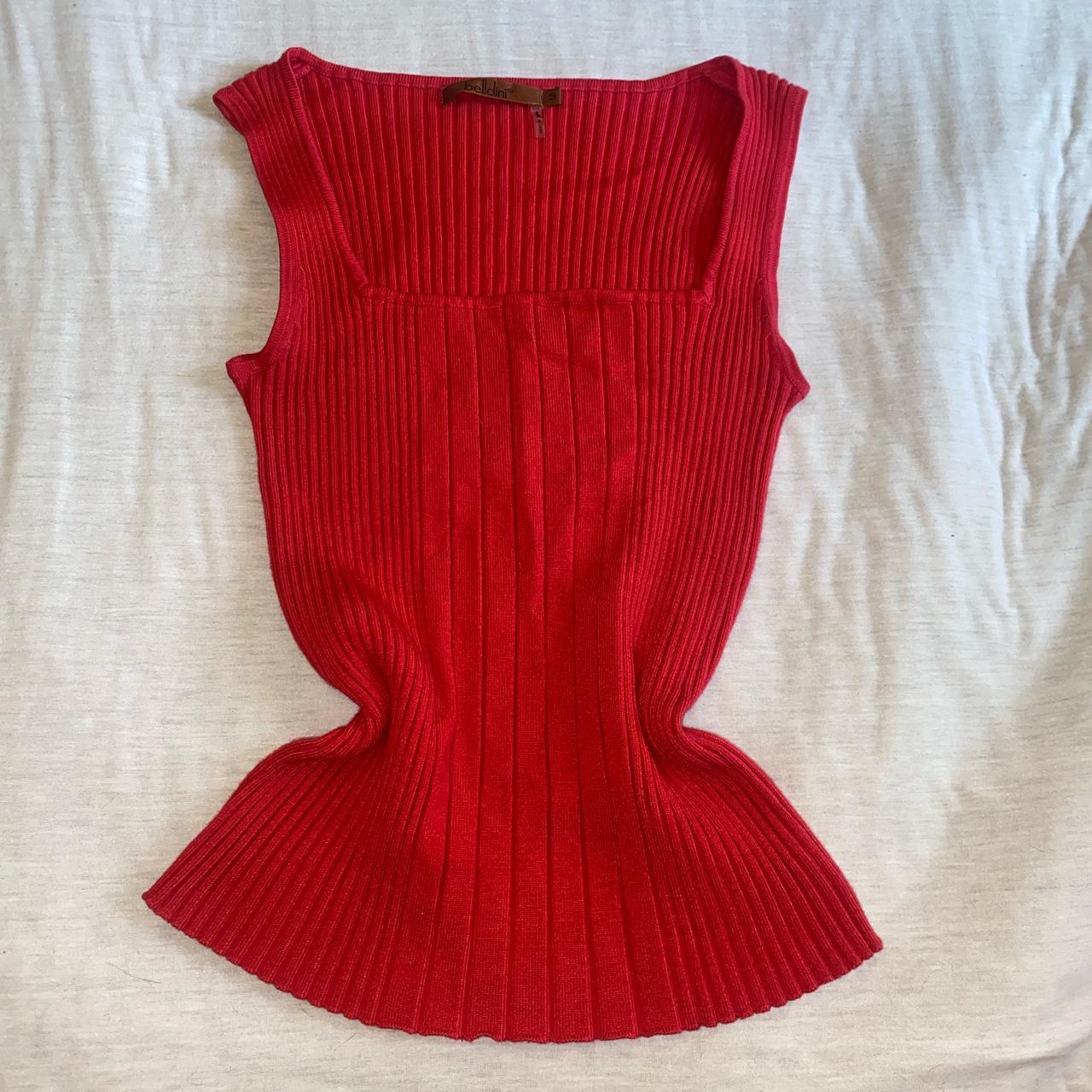 belldini square neckline red tank SEND OFFERS!... - Depop