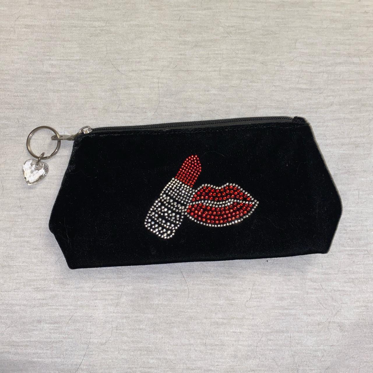 velvet modella bedazzled makeup bag/purse. ask me... - Depop