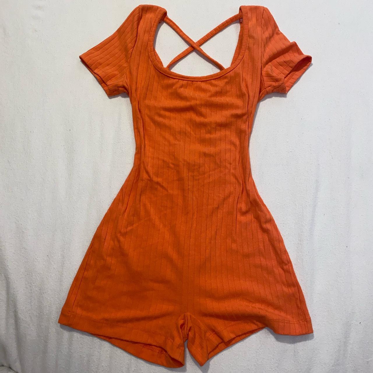 wild fable orang romper. NWOT ask me about bundles... - Depop