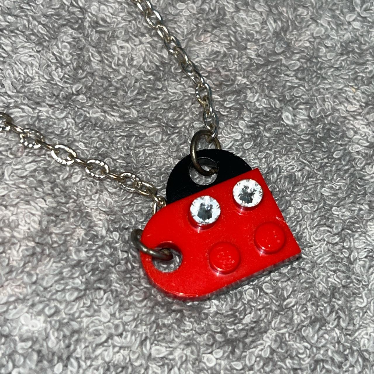 Custom made Heart-shaped LEGO Pendant Necklace Blank... - Depop