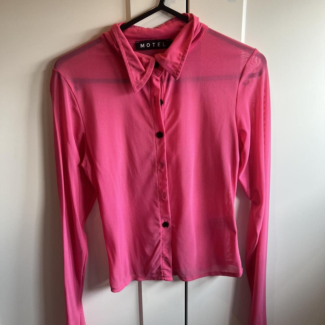 motel rocks pink shirt. worn a couple of times.... - Depop
