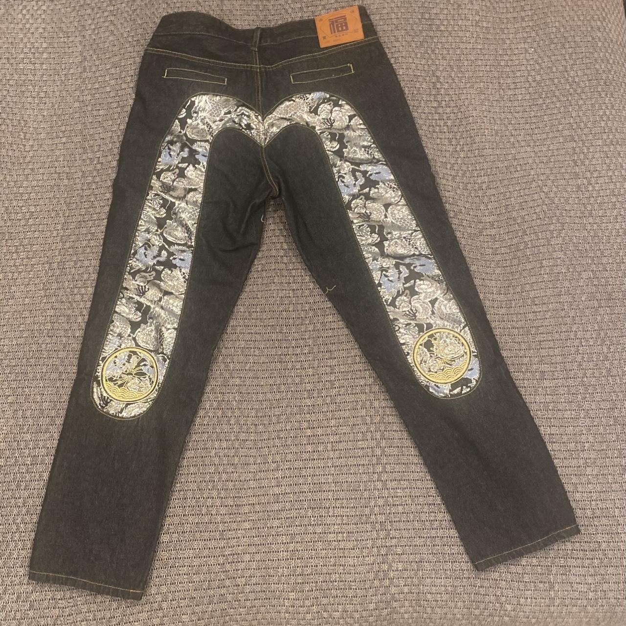 Evisu dragon stitched logo jeans Please dm any... - Depop