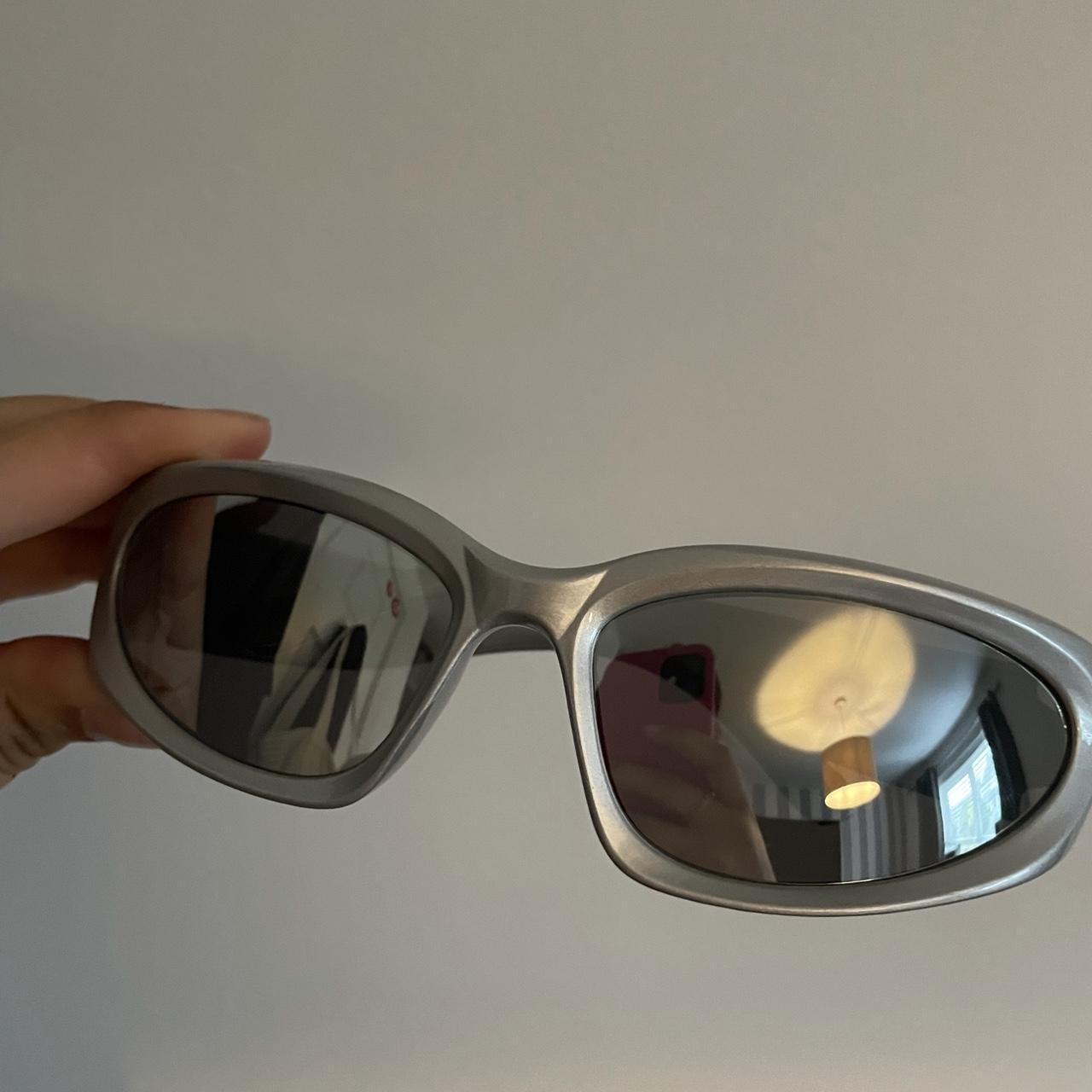 Silver reflective sunglasses UNISEX ... - Depop