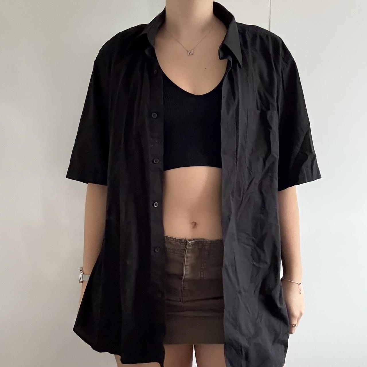 Black over shirt Brand shown Size Large Good... - Depop