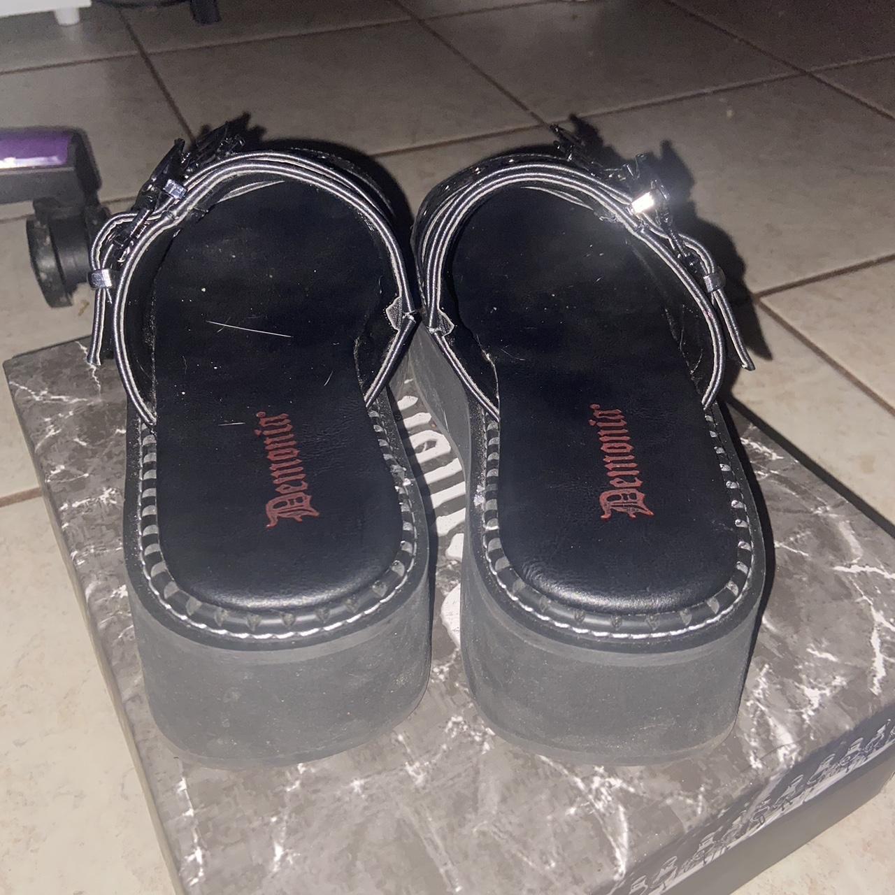 Demonia Women's Black Sandals | Depop