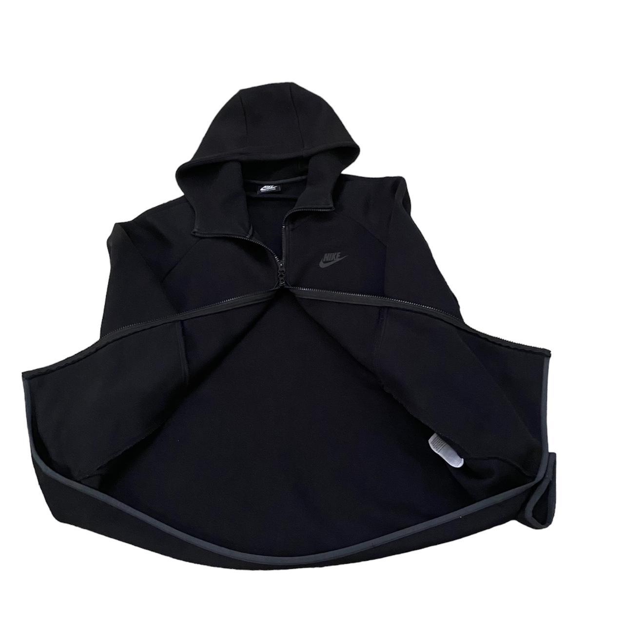 Nike tech fleece hoodie colour black size Large... - Depop