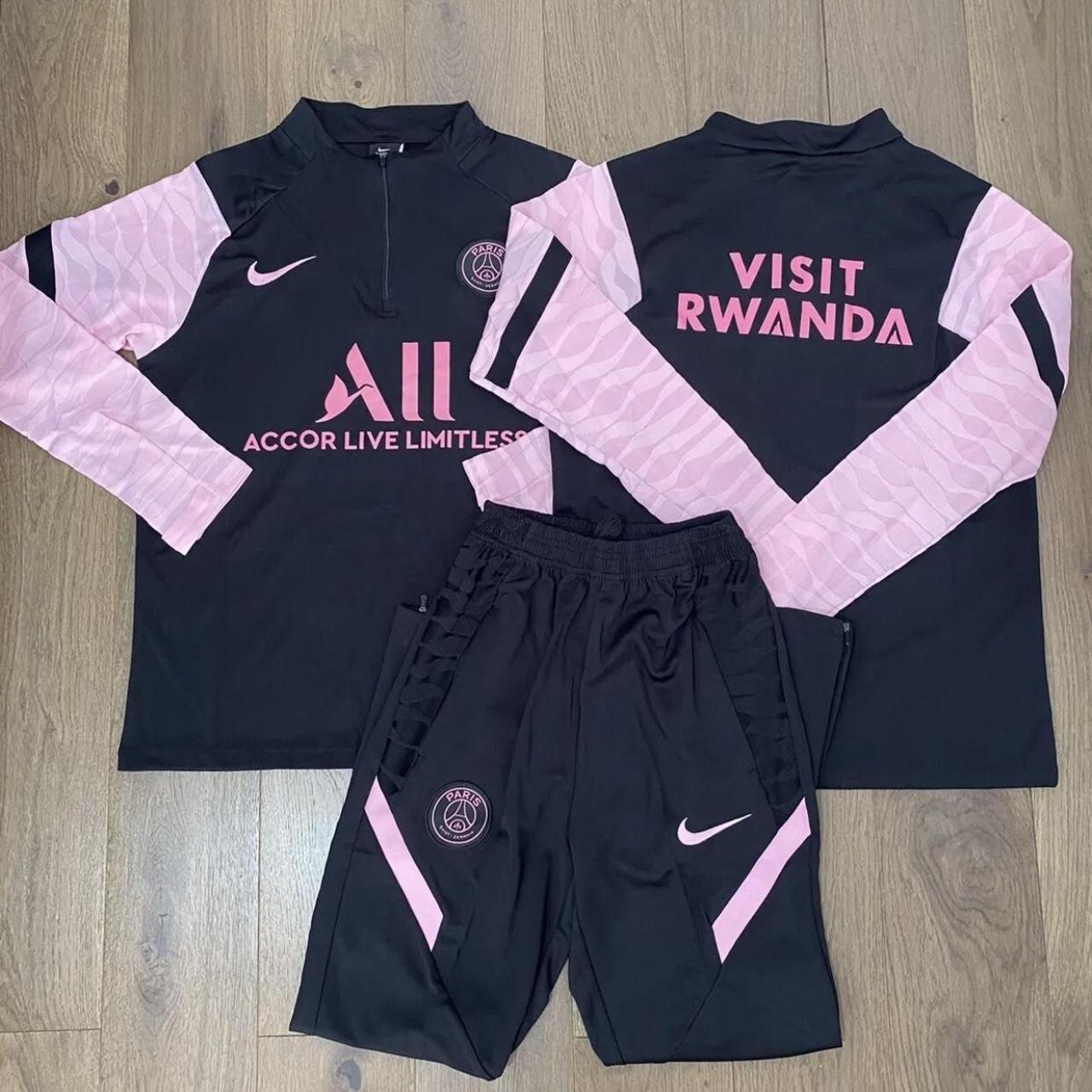 Nike PSG Full Tracksuit Black and Pink BNWT Size... - Depop