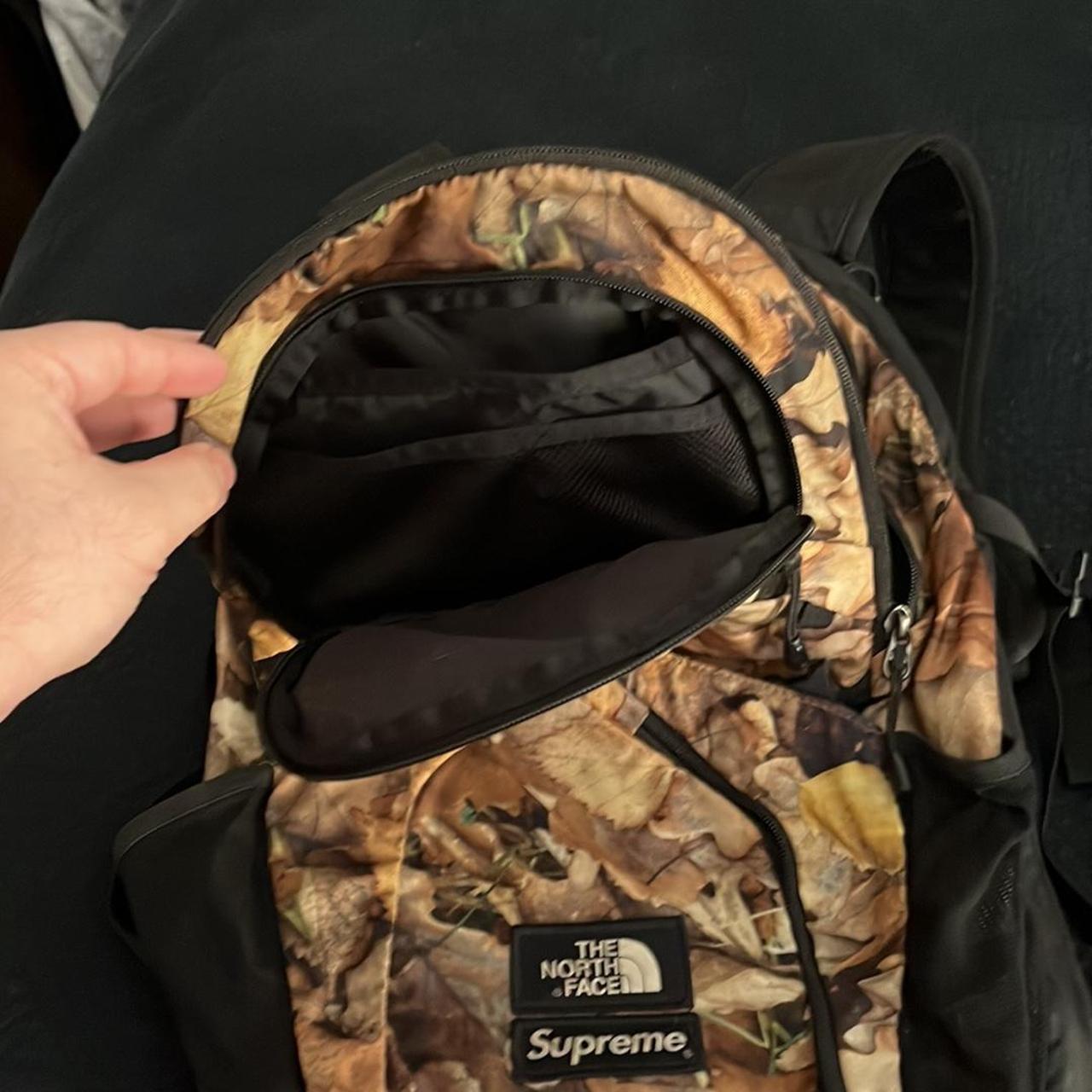 2016 The North Face/Supreme collab. Camo backpack... - Depop
