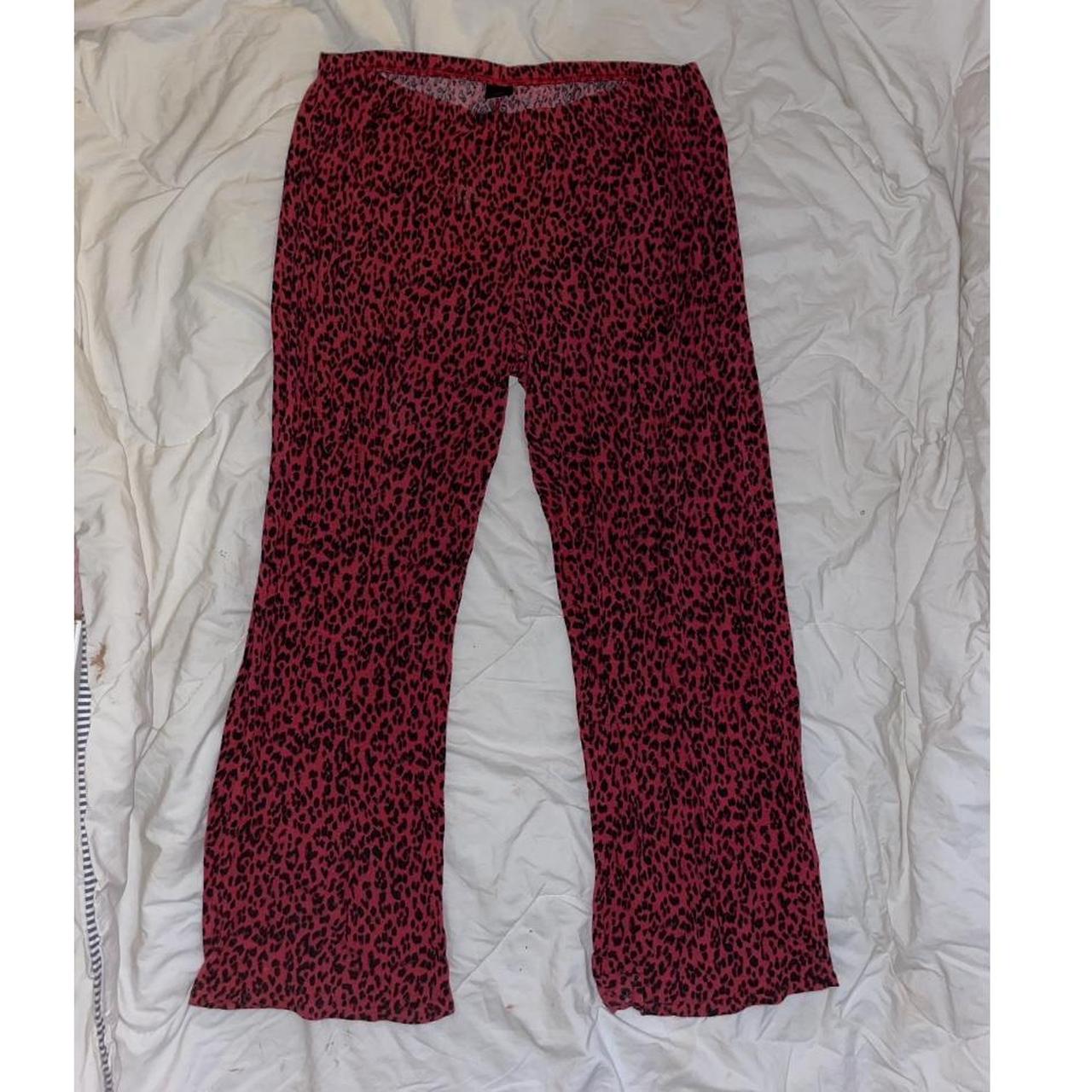 -Super soft dark pink leopard print cotton PJ... - Depop