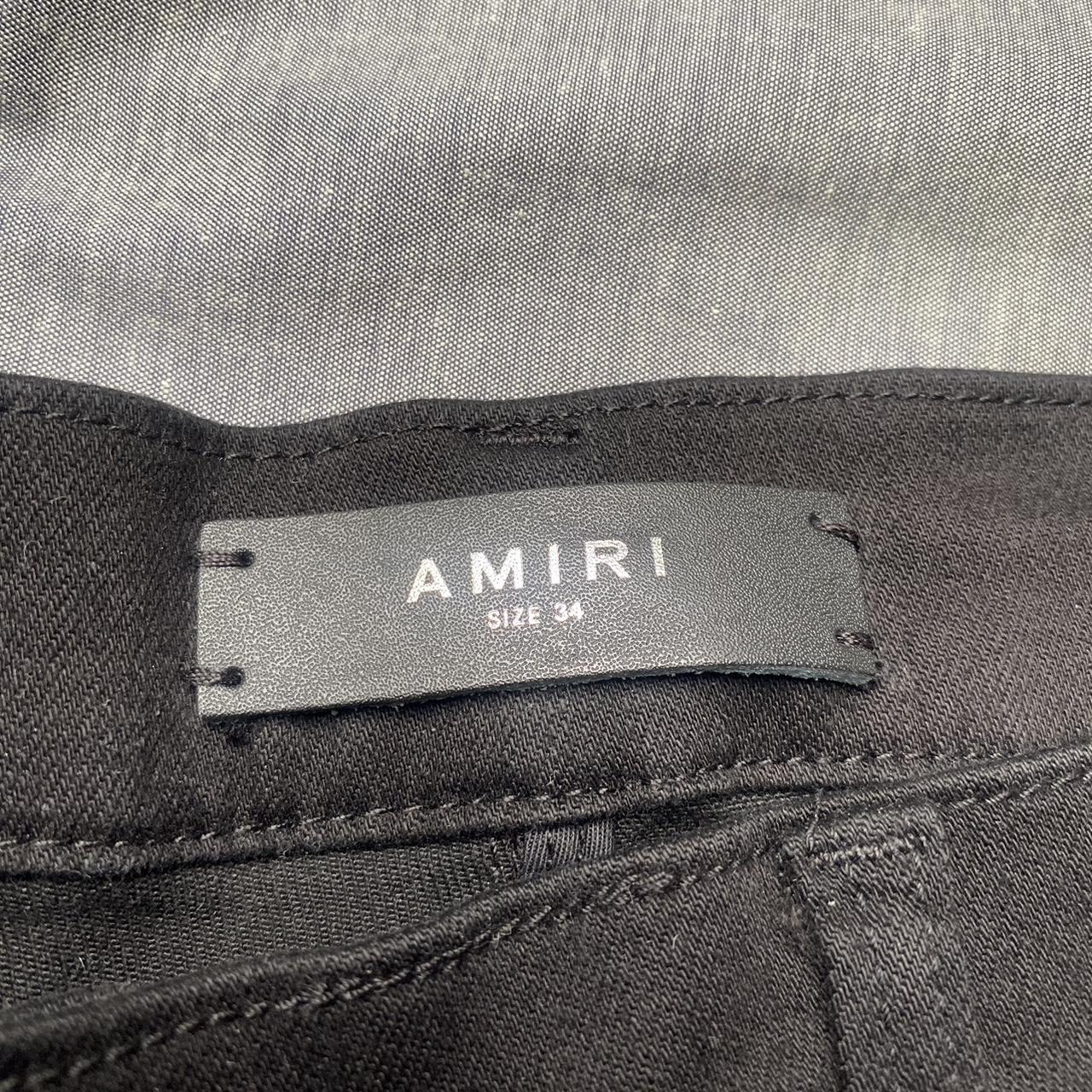Amiri MX1 leather patch jeans in black Receipt in... - Depop