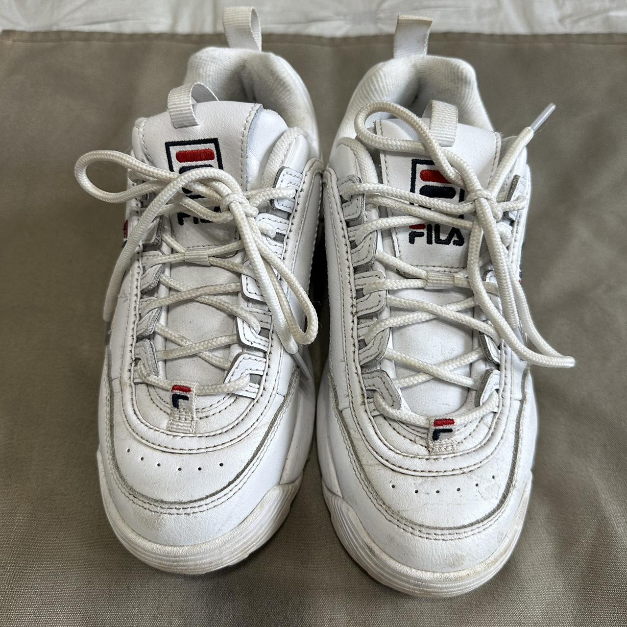 Chunky white FILA sneakers - Depop