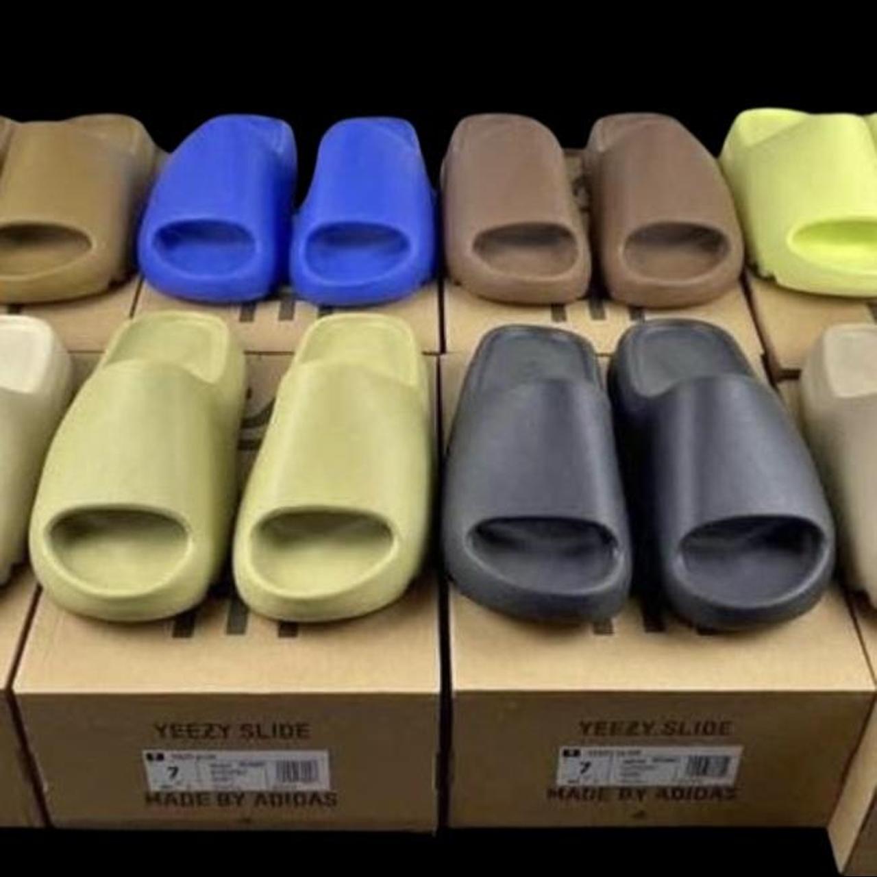 Brand New with Box Yeezy Slides (Colors Shown... - Depop