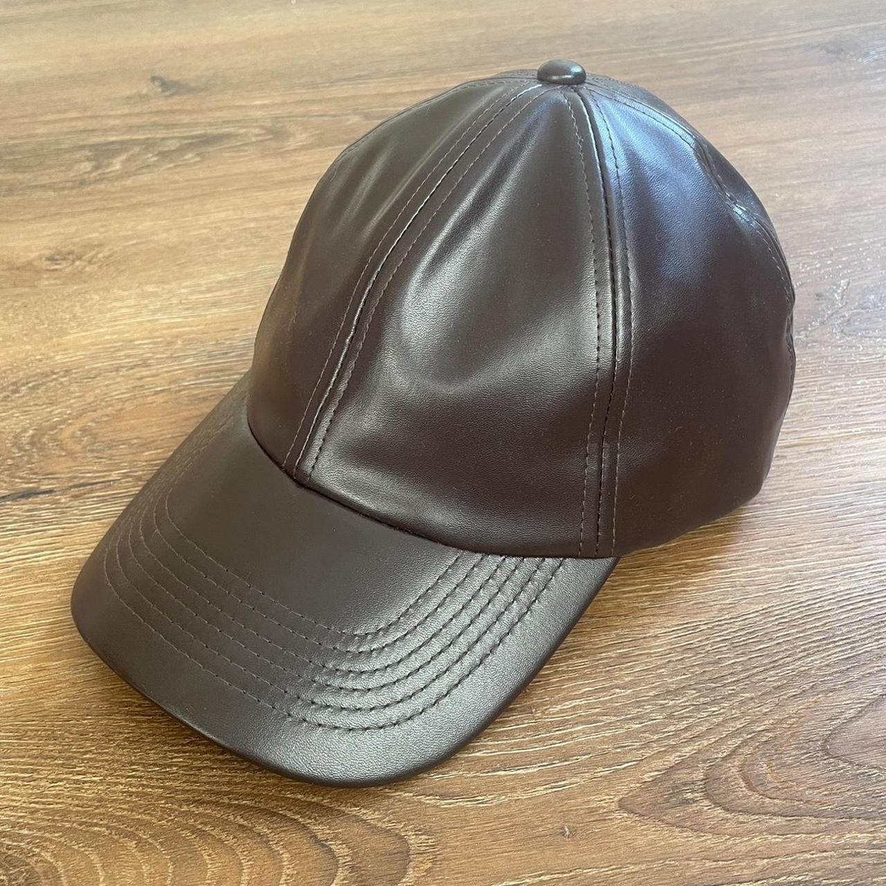 Number (N)ine dark brown Leather cap hat brand new... - Depop