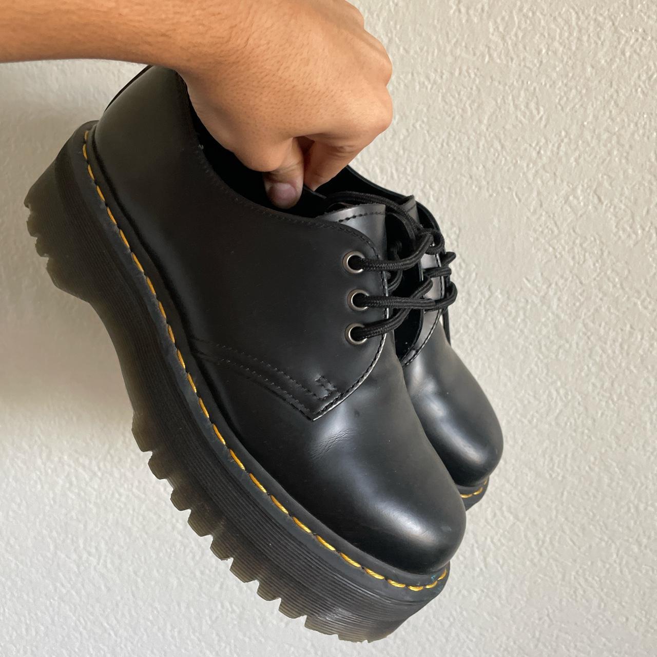 Doc Martin platform low top Size 8 Worn 3 times - Depop