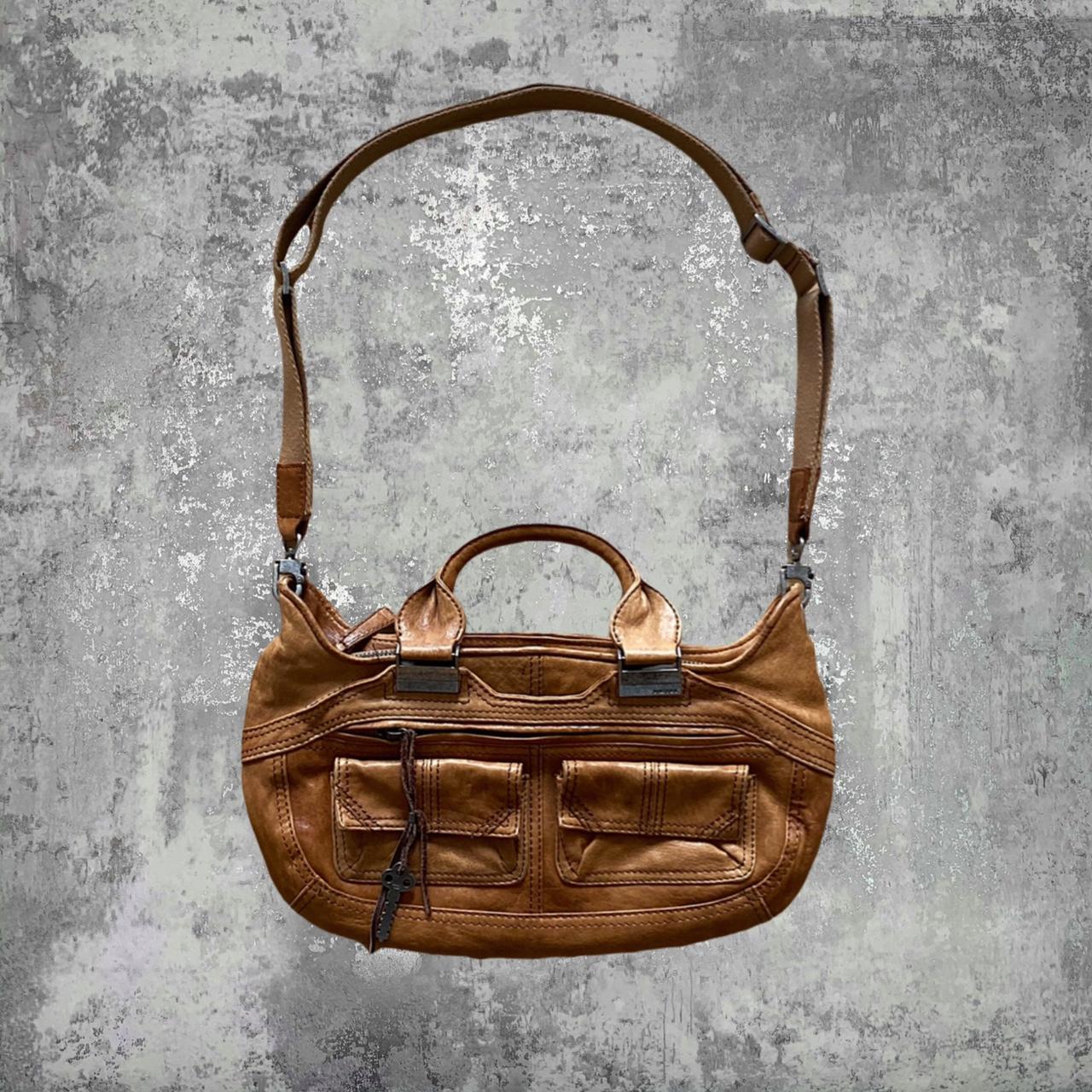 Diesel Italian designer light brown/tan real... | Depop