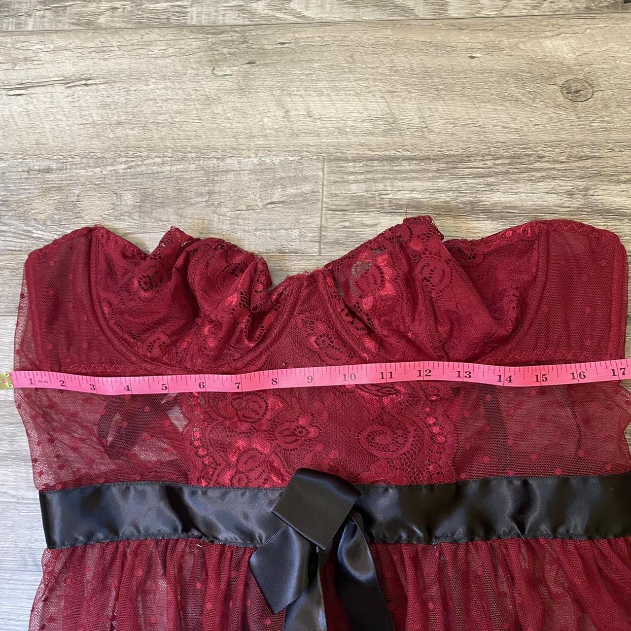 Demonia Women's Red and Black Bra | Depop