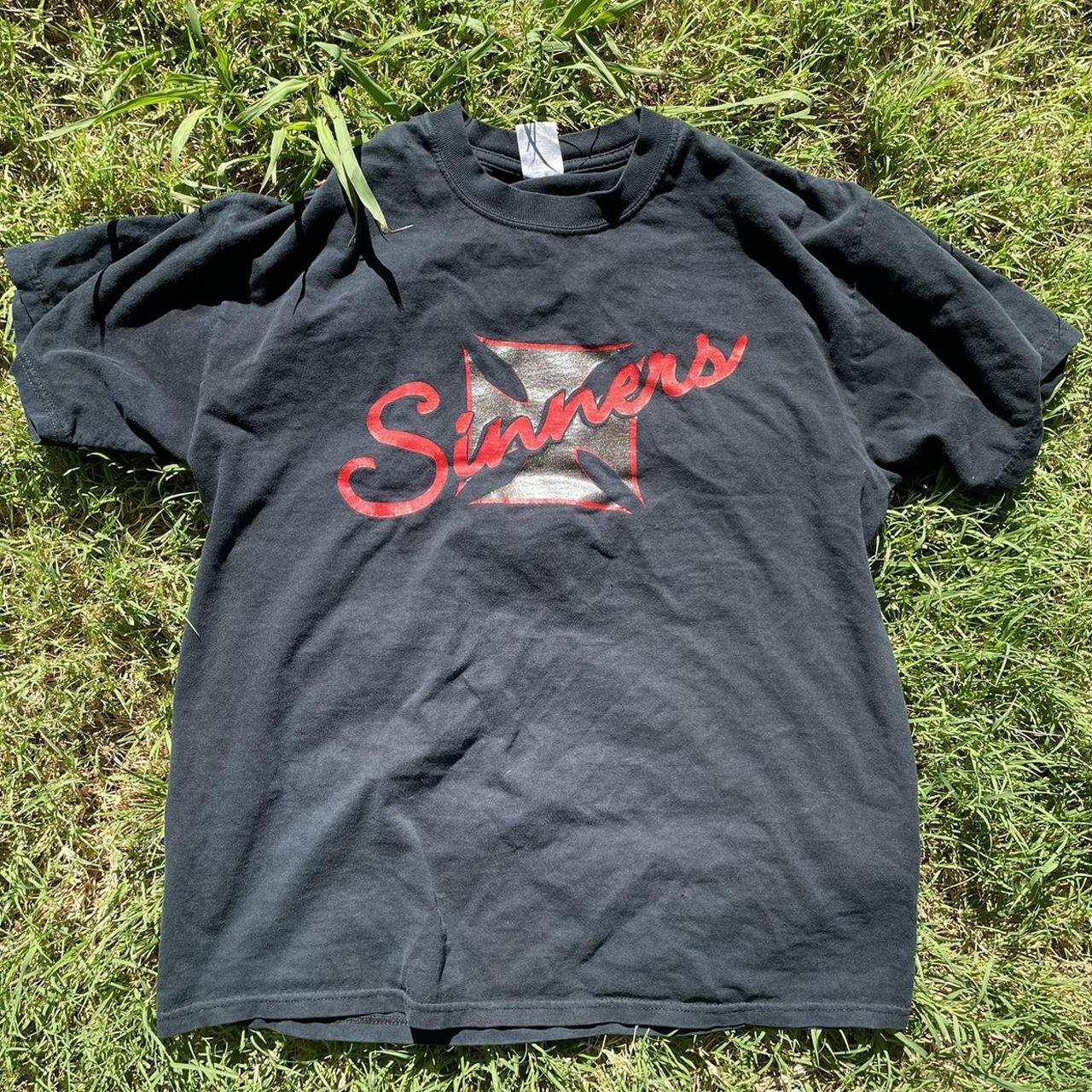 Y2K Emo Sinner Norcal tee Size large Super nice fit... - Depop