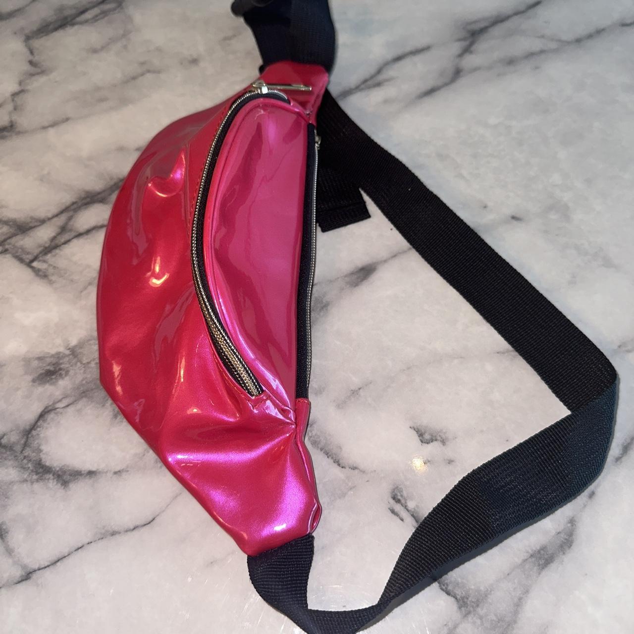 Hot Pink Belt Pack Bag Hip Pack Fanny Shiny Vinyl... - Depop