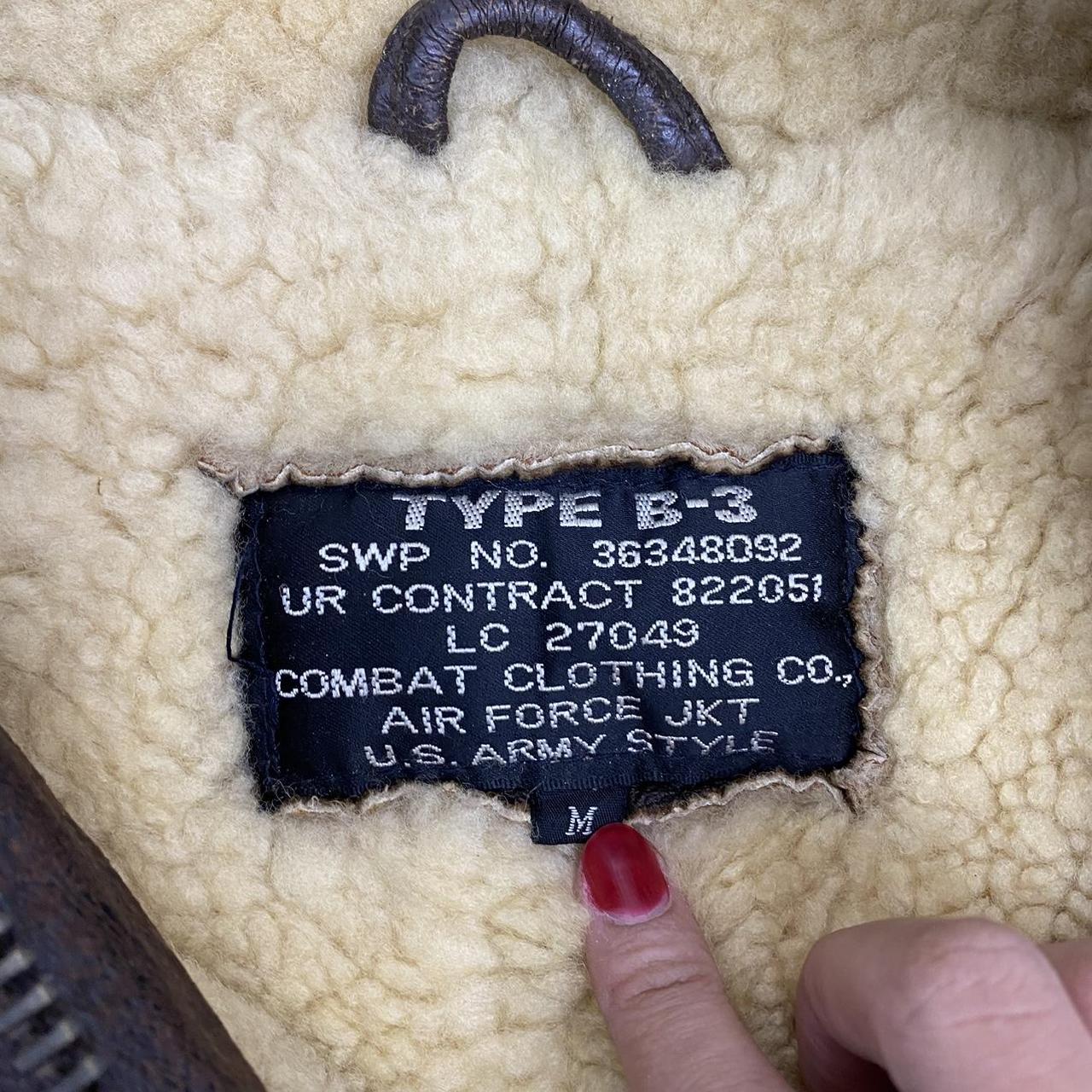 Vintage TYPE B-3 US Army Air Force B3 Leather Flight... - Depop