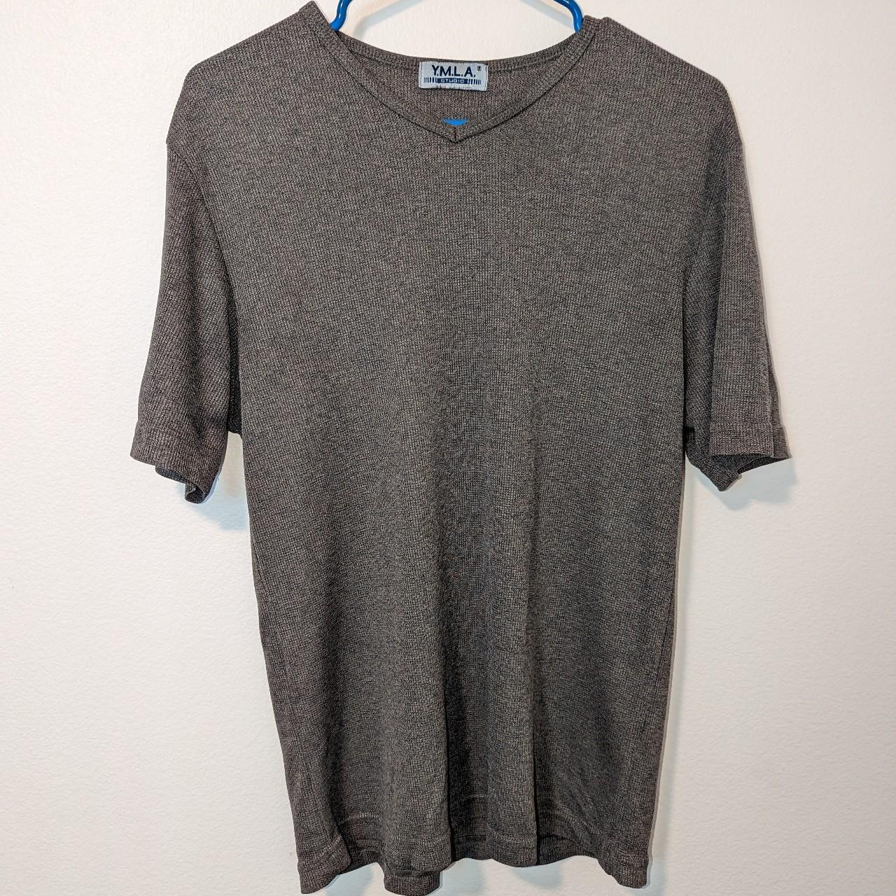 American Apparel Men's Silver T-shirt | Depop