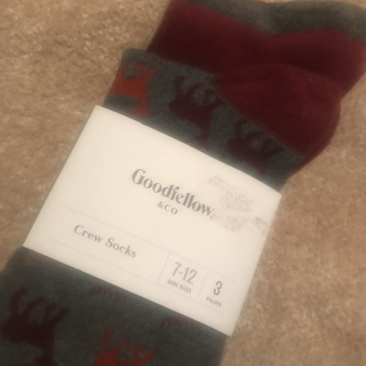 Goodfellow & Co. 3 pk Crew Socks. Gray & Burgundy; 2... - Depop
