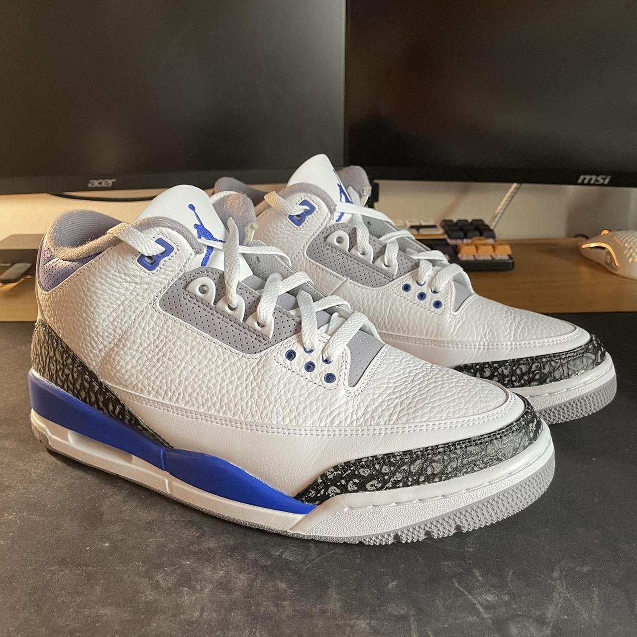 Air Jordan 3 ‘Racer Blue’ Size: US 11 Condition:... - Depop