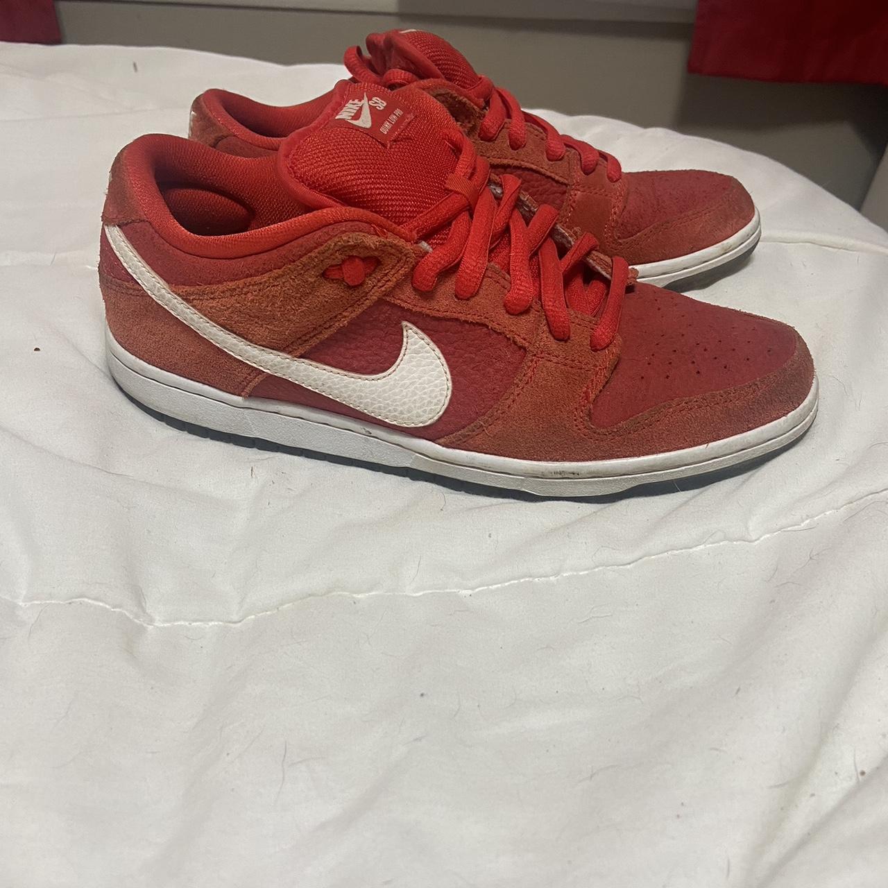 Nike SB Dunk Low Challenge Red University Blue used... | Depop